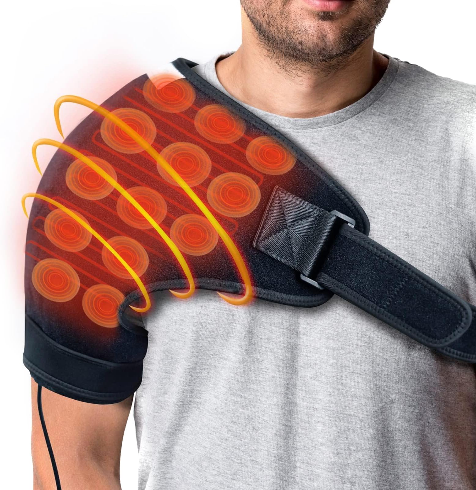 Amazon.com: Shoulder Heating Pad, Heated Shoulder Wrap with Massage ...