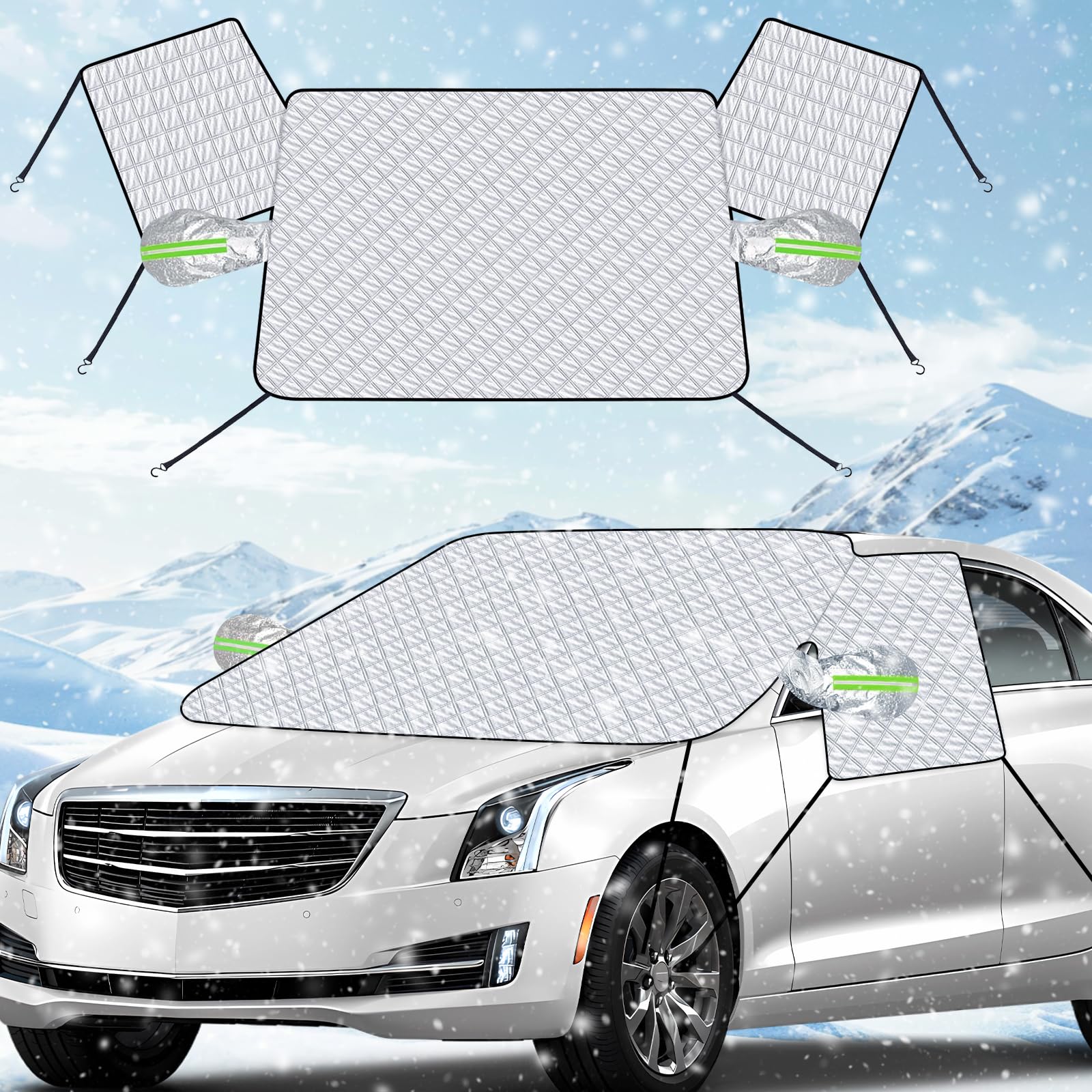 WenYa Car Windshield Snow Cover, 4 Layers Thick Car Front Windshield ...