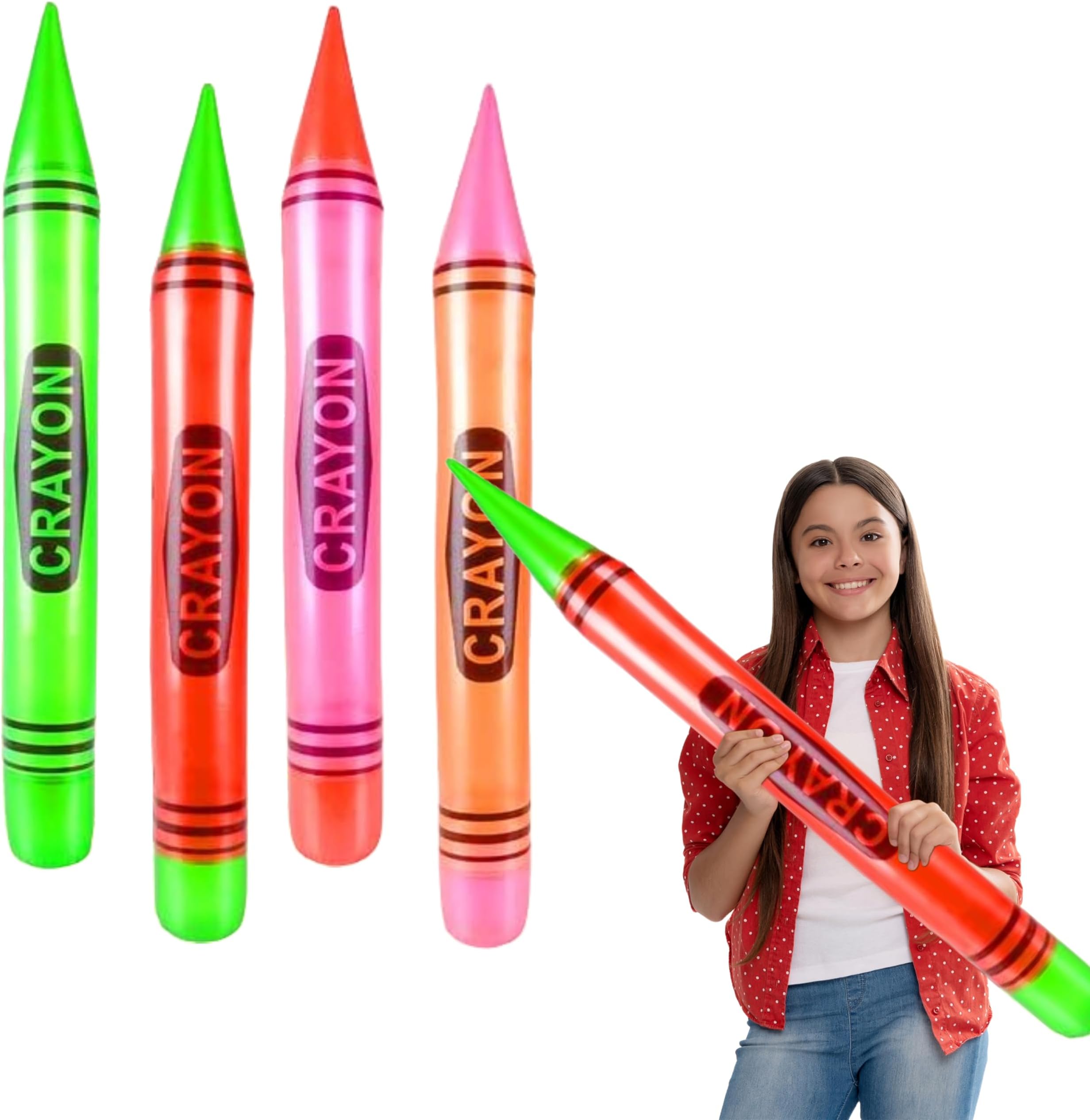 Amazon.com: Forest & Twelfth Jumbo Inflatable Crayons 4 Pack, 44 inch ...
