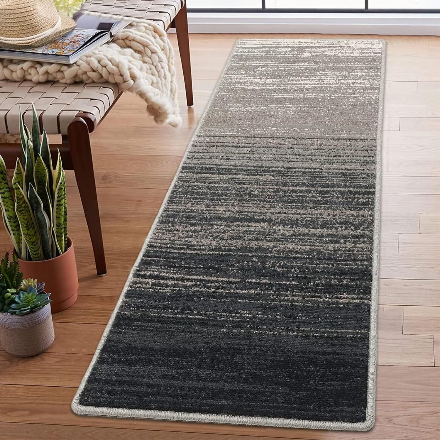 Amazon.com: COZYLOOM Area Rug 2x8 Modern Abstract Runner Rug Non-Slip ...
