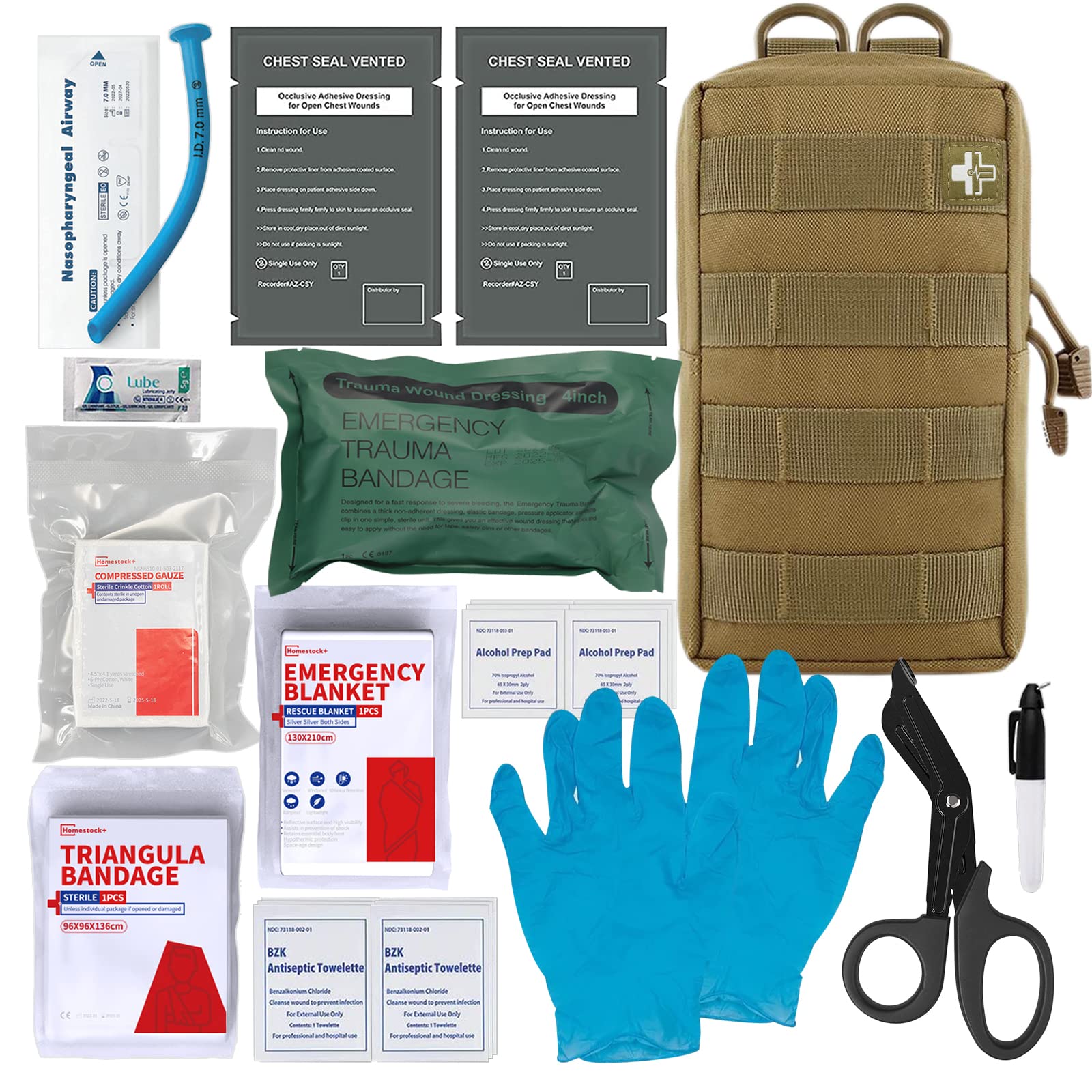 Buy IFAK Trauma Kit,Emergency IFAK First Aid Kit with Tourniquet,Chest ...