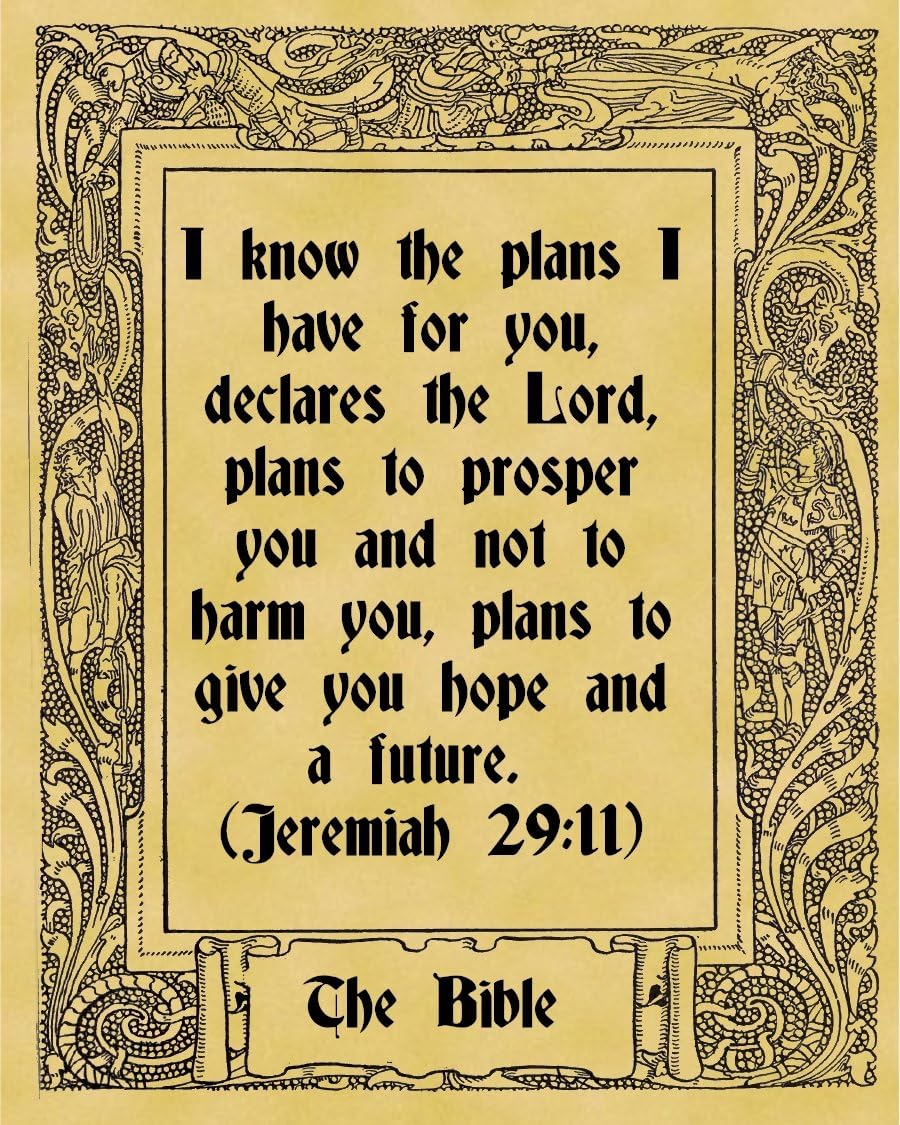 Amazon.com: A4 Size Parchment Poster Bible Quotation Plans: Prints ...