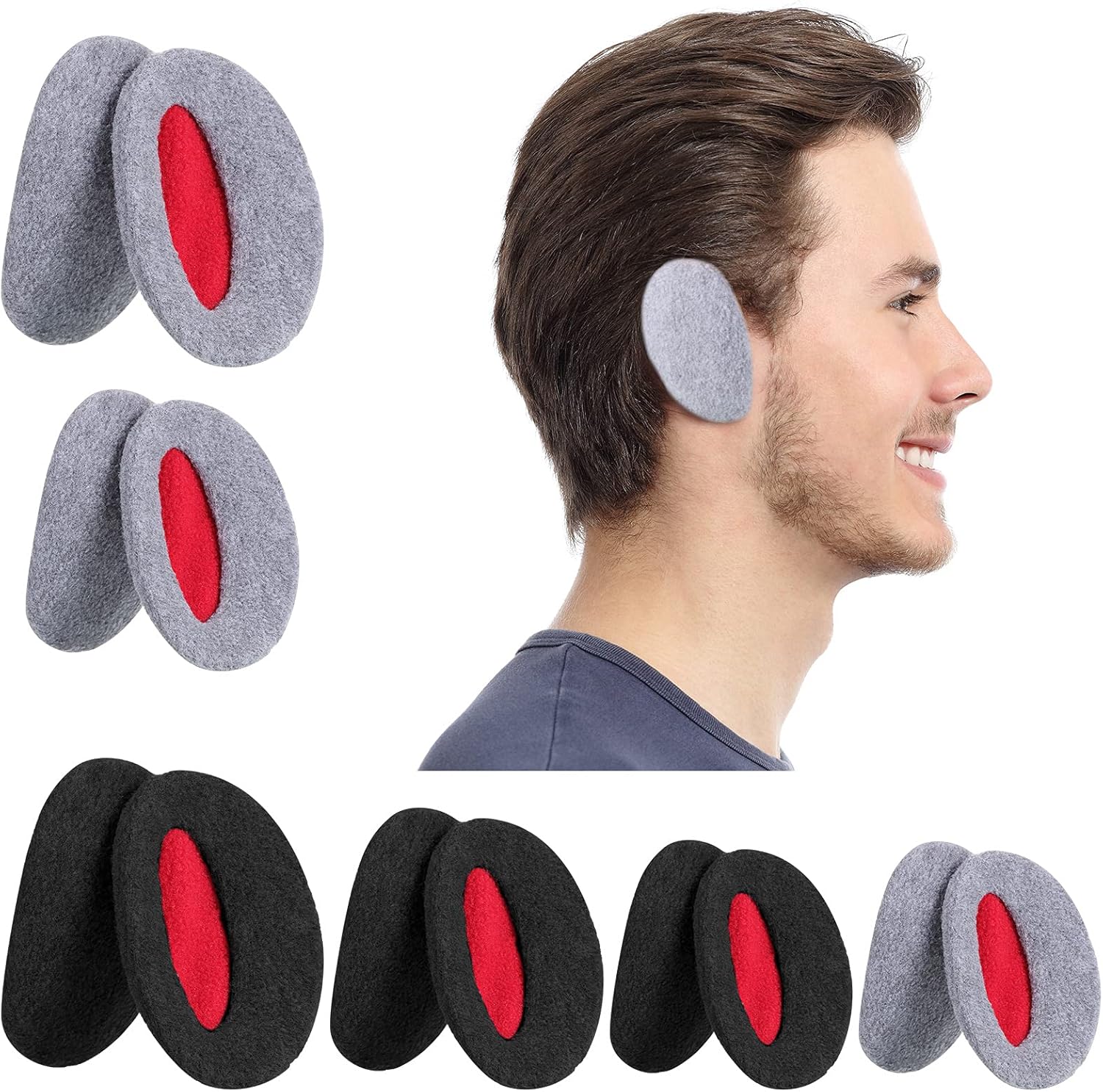 6 Pairs Ear Covers Ear Warmers Bandless Earmuffs Bandless Ear Covers ...