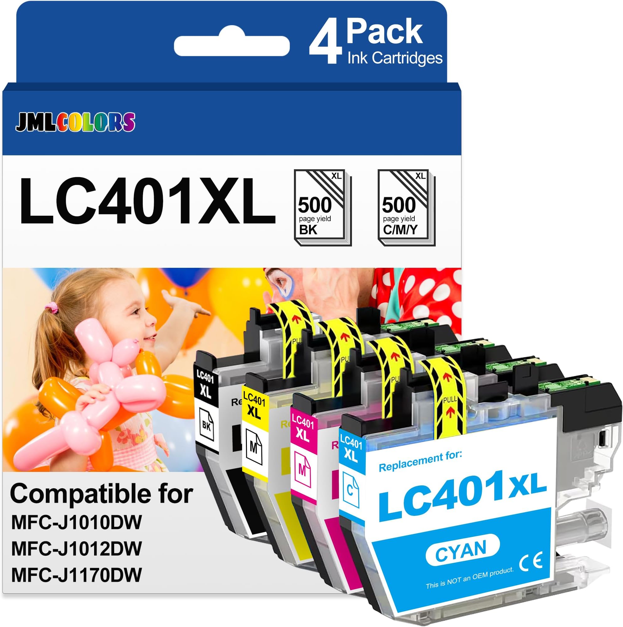 Amazon.com: LC401XL Ink Cartridges for Brother Printer LC401 Compatible ...