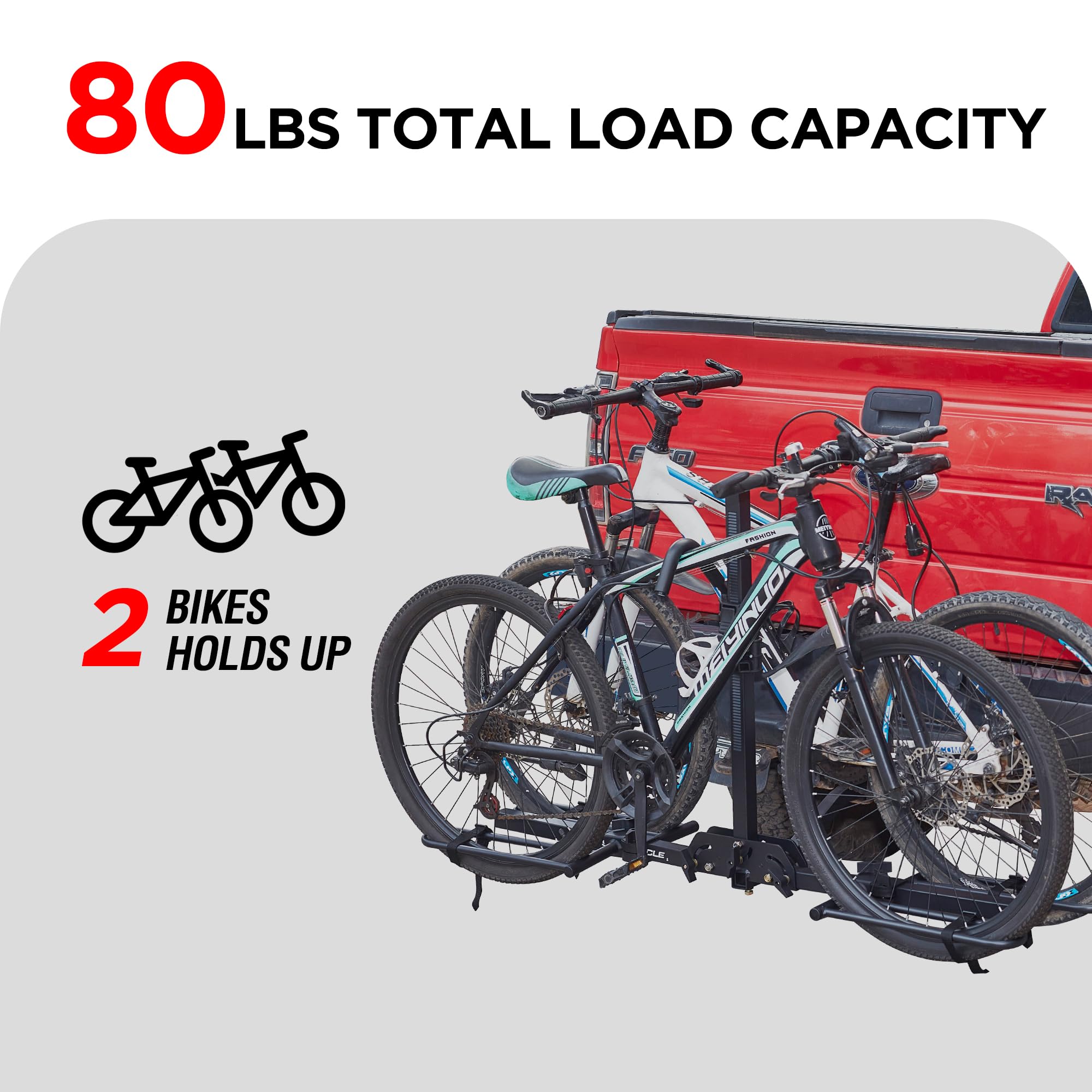 Snapklik.com : Young 2 Bike Rack Hitch Mount Platform Style