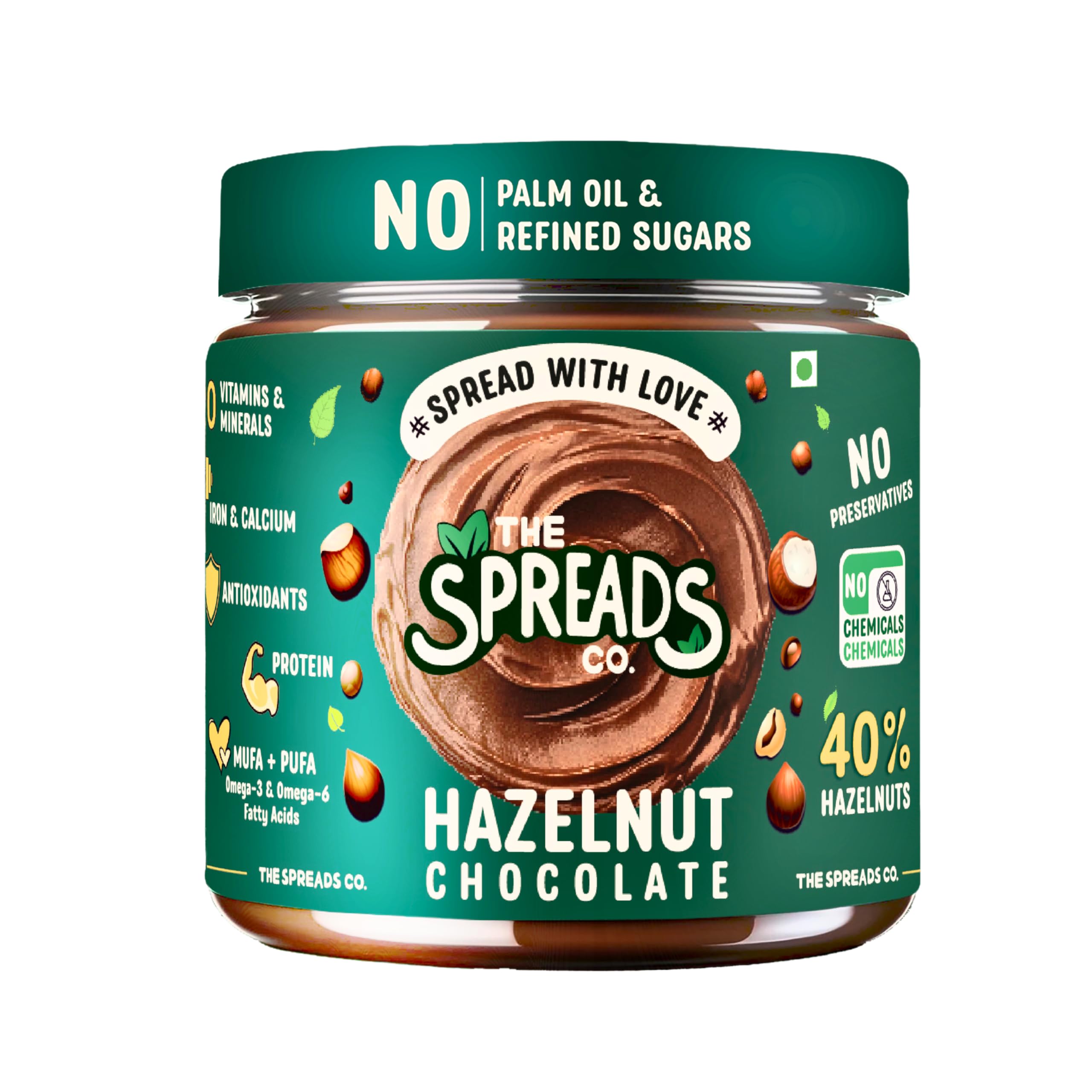 The Spreads Co. Chocolate Spread - Creamy - 250g - No Refined Sugar, No ...
