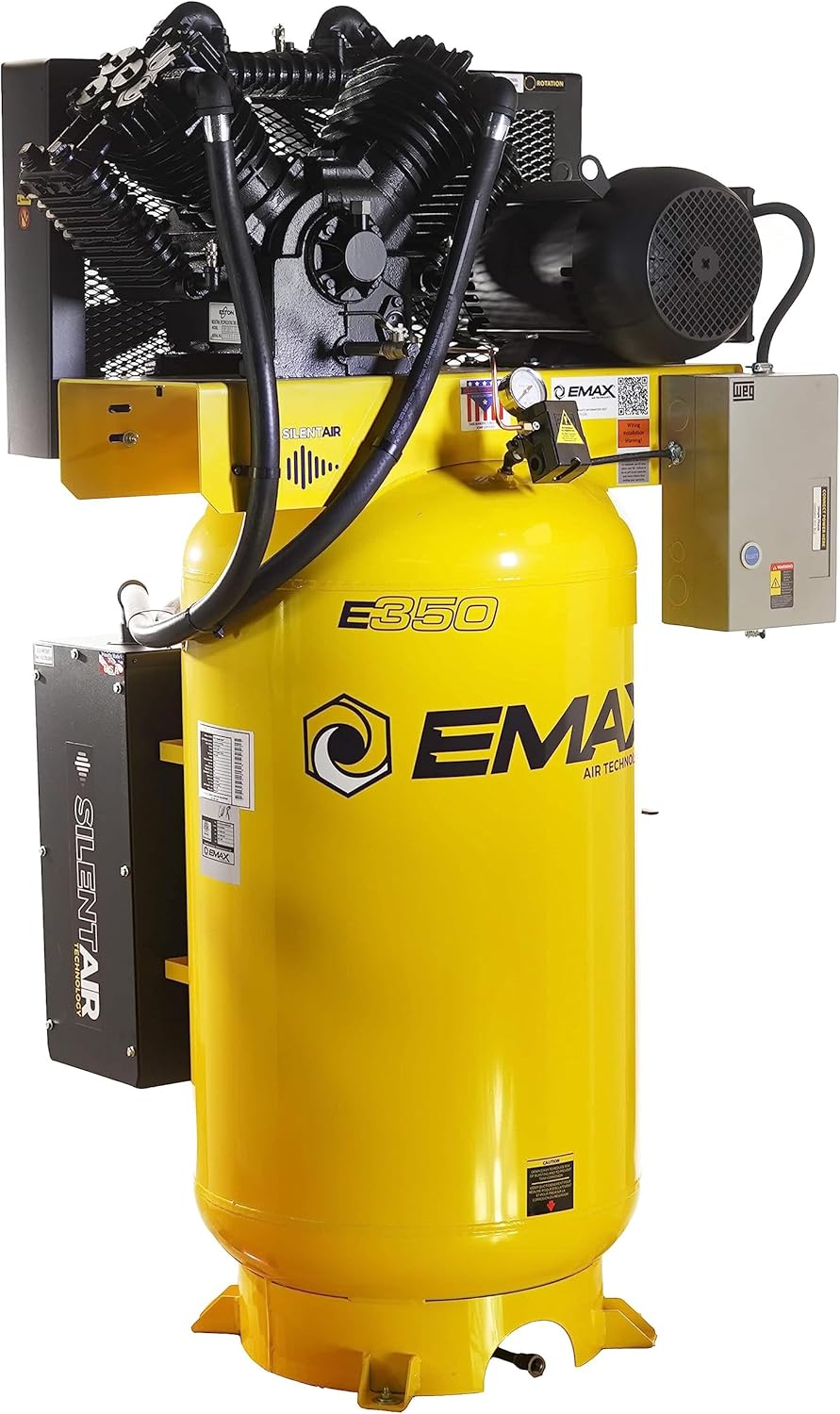 Amazon.com: EMAX E450 Stationary Air Compressor - 10hp 80 Gal. 2 Stage ...