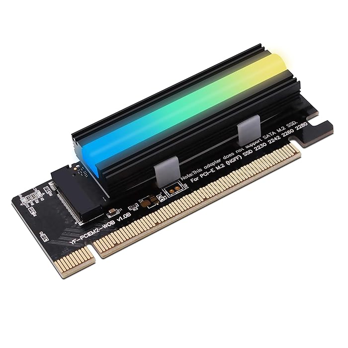 Buy EZDIY-FAB NVME PCIe Adapter with 5V ARGB Heat Sink Cooler, M.2 NVME ...