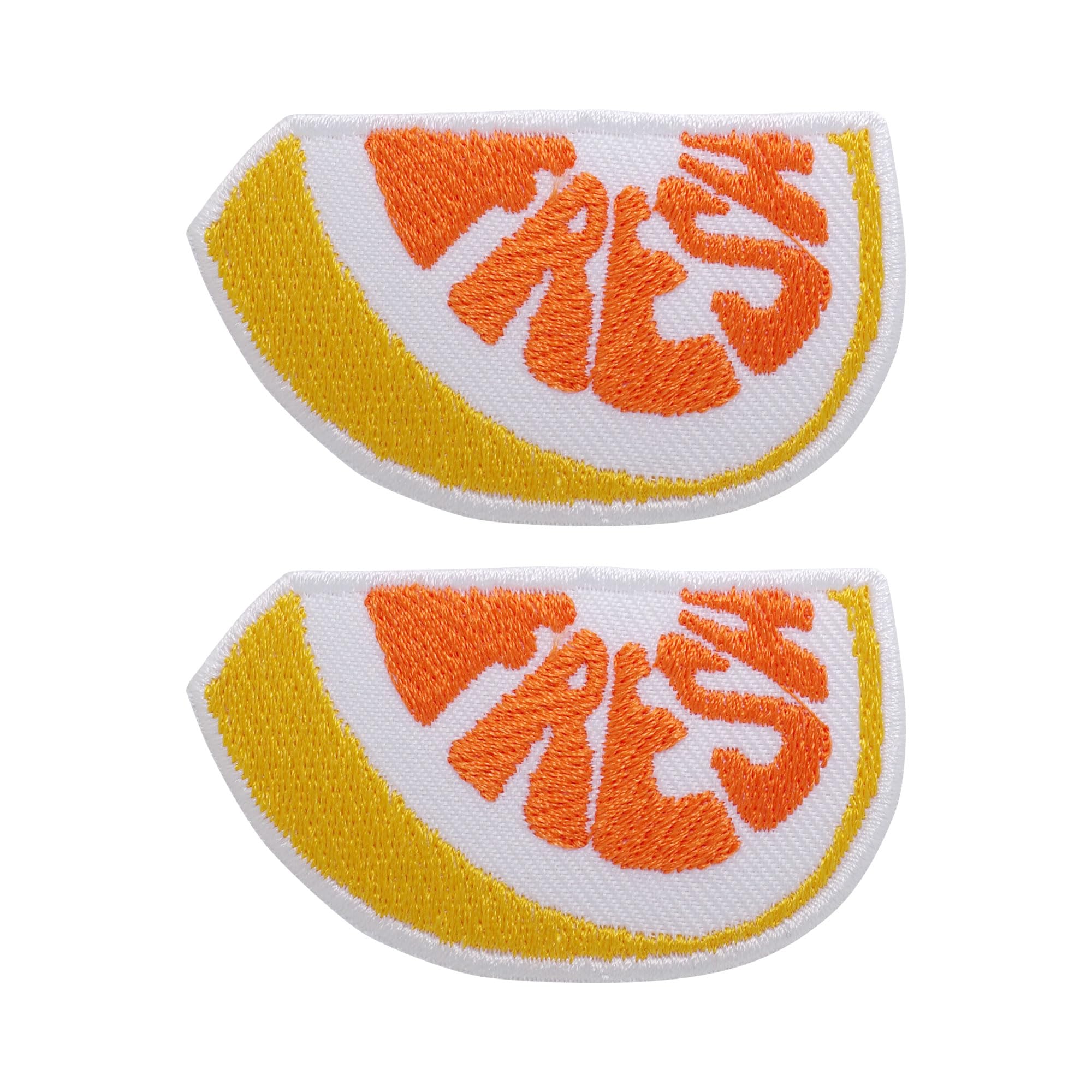 Amazon.com: PITAI 2 Pcs Orange Fresh Iron On Patches Embriodered Patch ...
