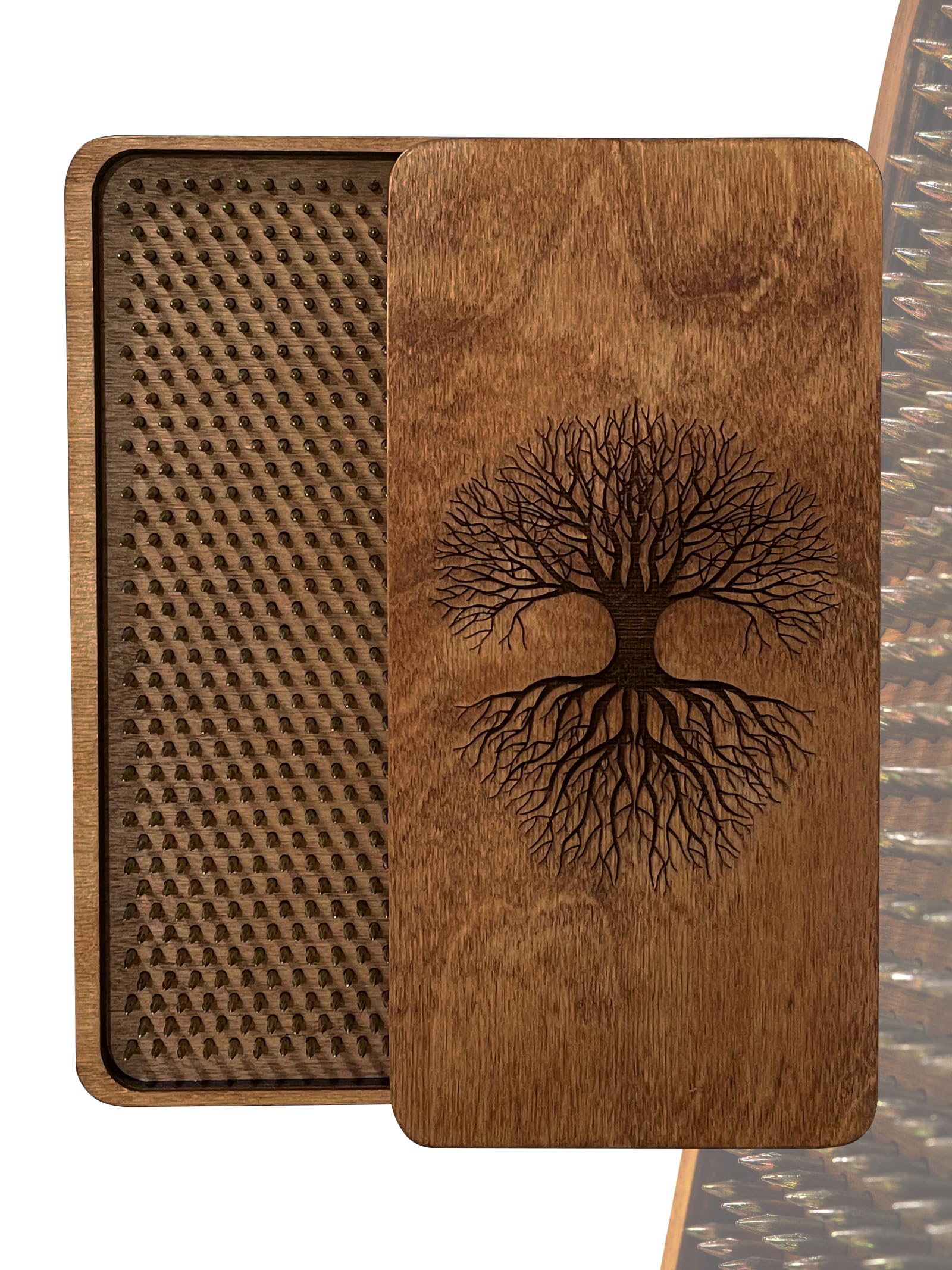 Wooden Yoga Board for Acupressure and Meditation with Nails for Deep ...