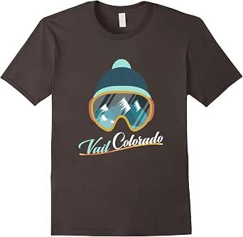 Amazon.com: Vail Colorado Ski Goggle T-Shirt Snowboard Beanie Shirt ...