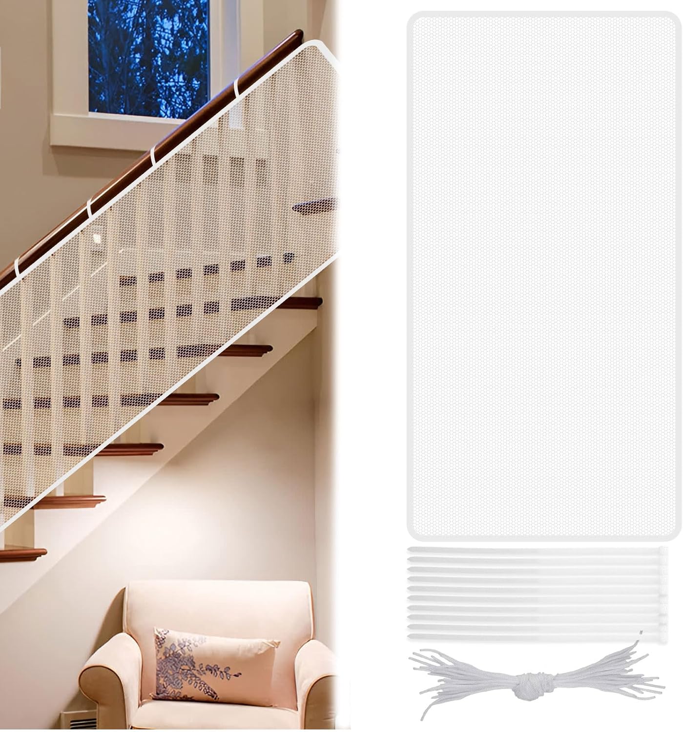 Child Safety Net,200×79cm Balcony Safety Netting Stairs Protective ...