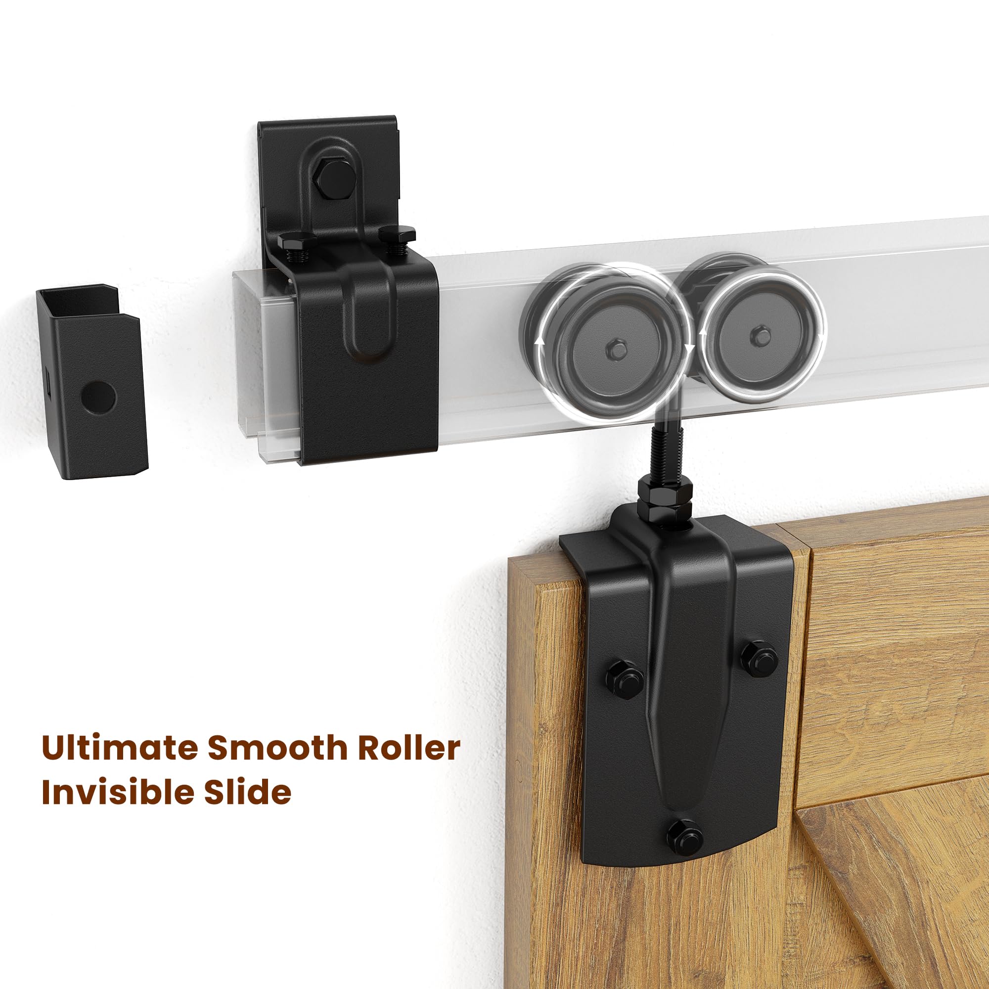 Snapklik.com : SMARTSTANDARD 5FT Box Rail Hardware - Exterior Barn Door ...