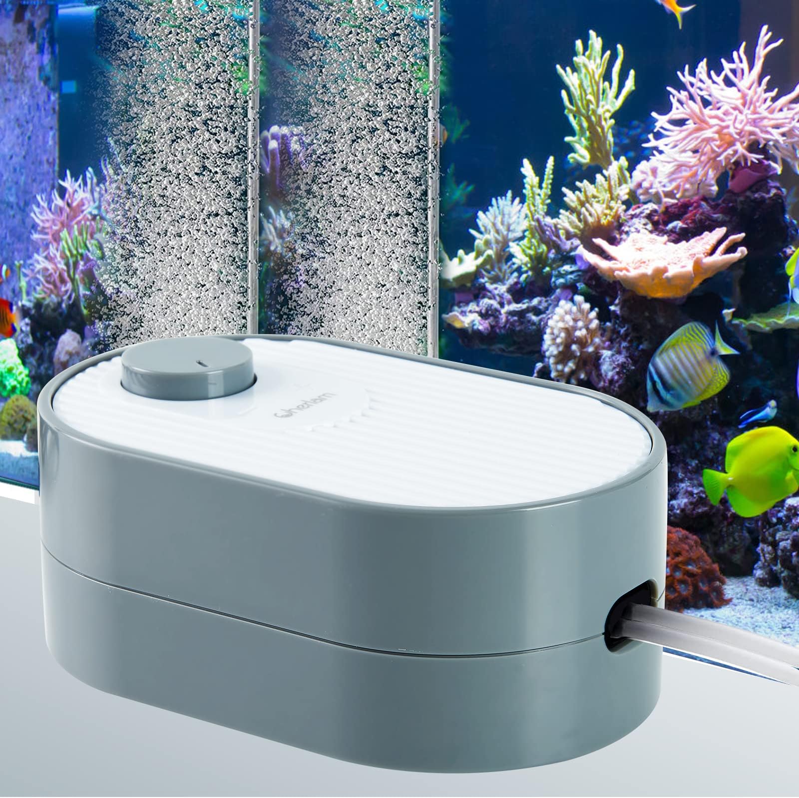 Amazon.com : CHERLAM Aquarium Air Pump, Oxygen Pump with Adjustable ...