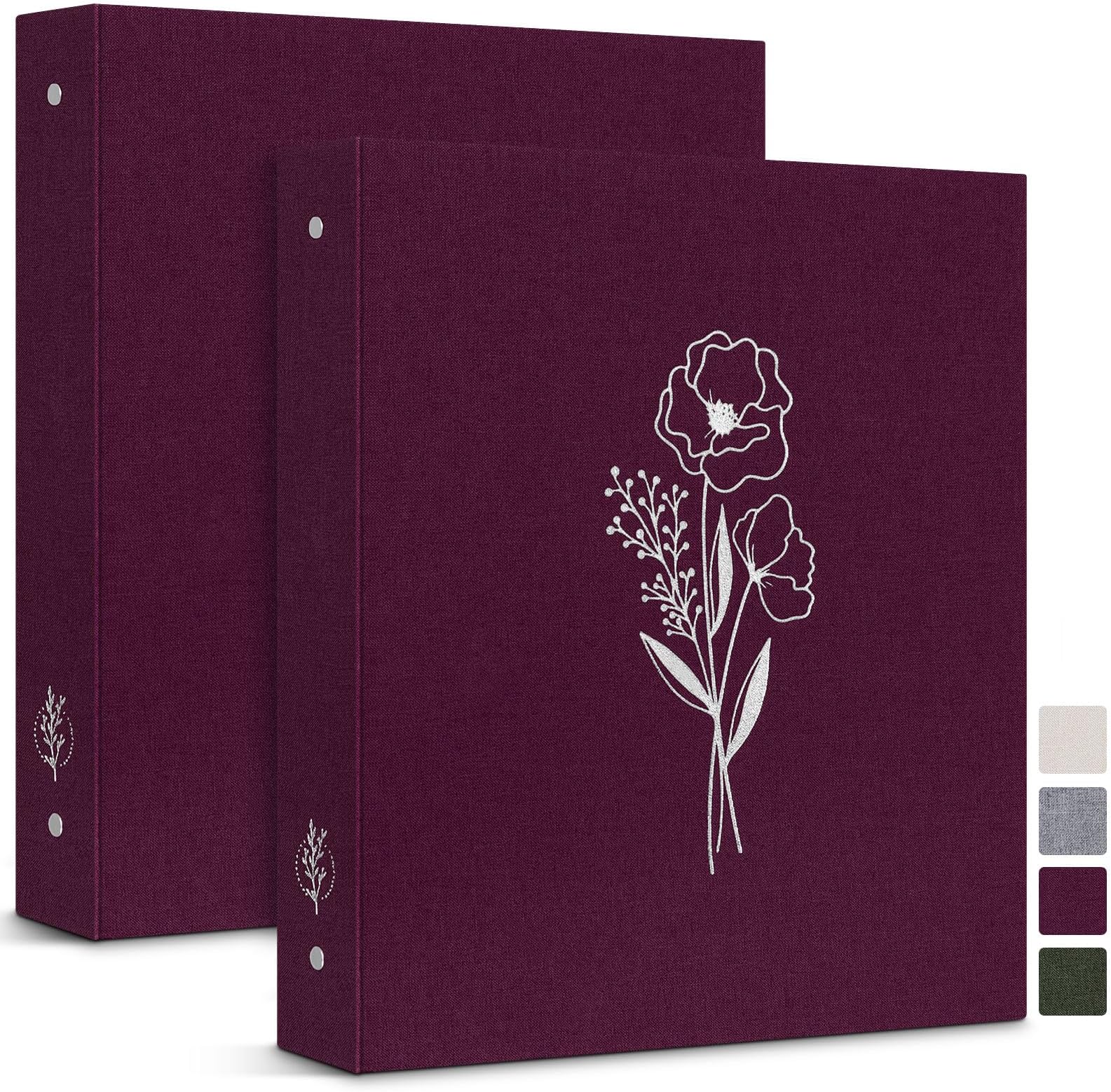 Amazon.com : Aesthetic 3 Ring Binder Set of 2 for Women - Sturdy 1 Inch ...