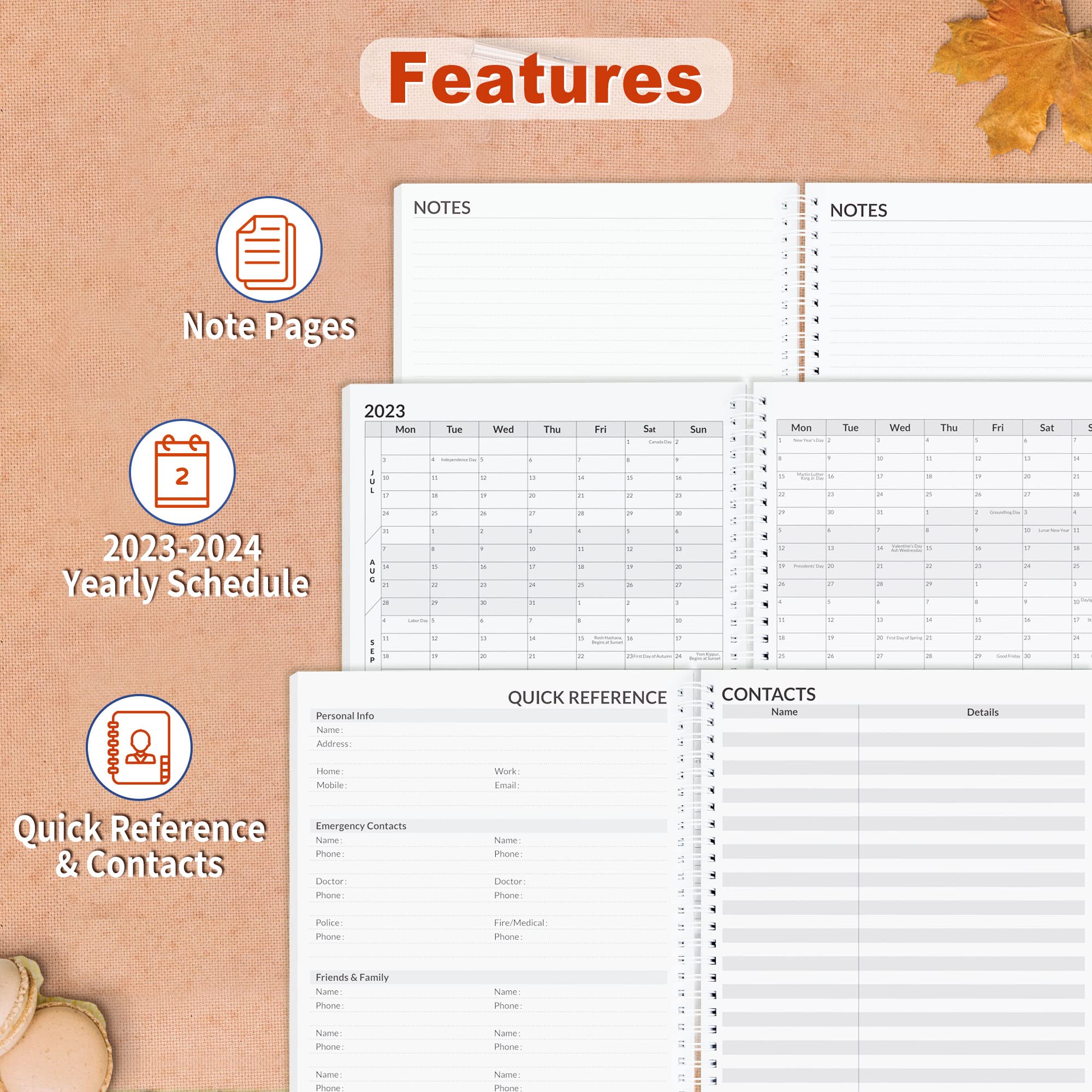 Snapklik.com : SUNEE Academic Planner 2023-2024 Weekly And Monthly ...