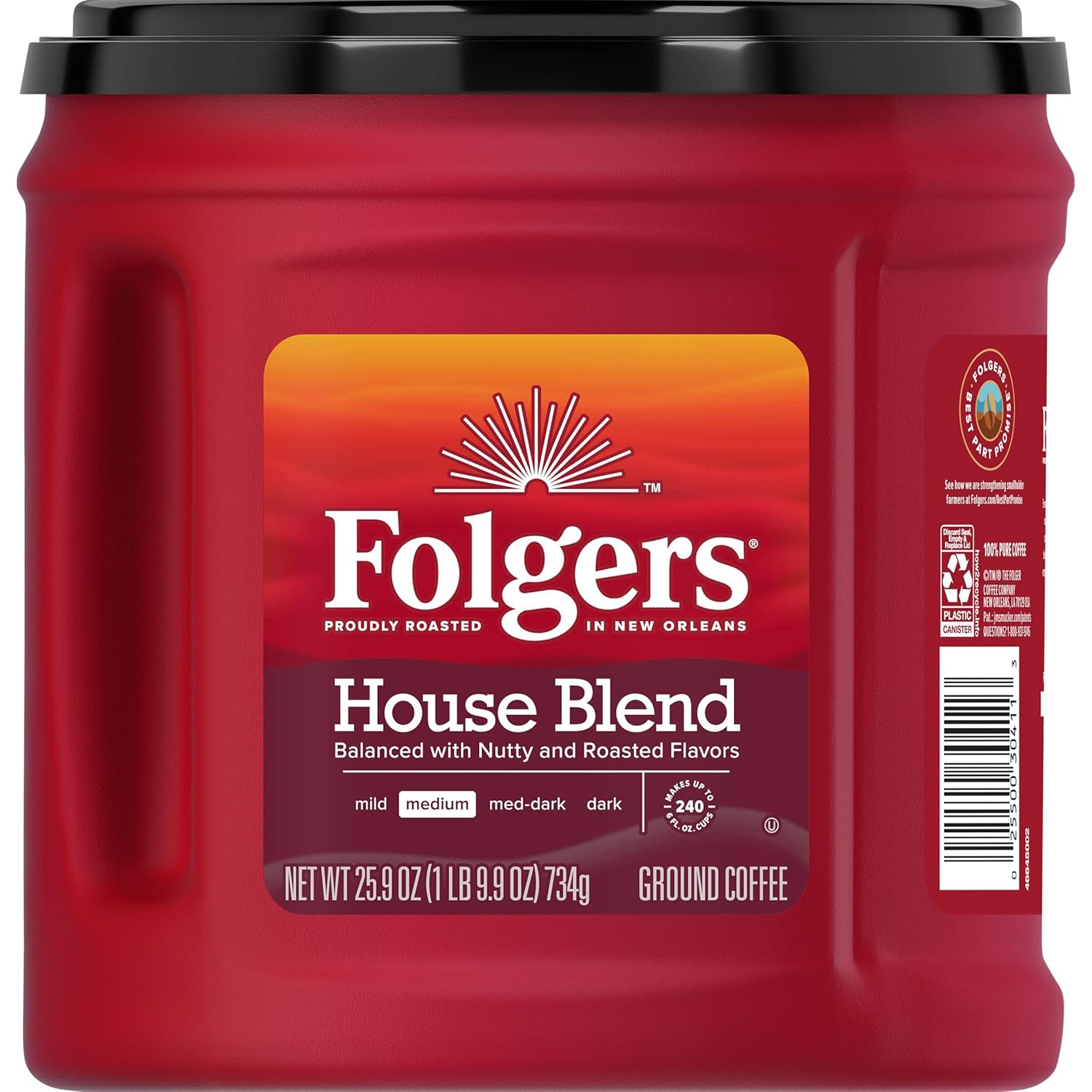 Amazon.com : Folgers House Blend Medium Roast Ground Coffee, 25.9 Ounce ...