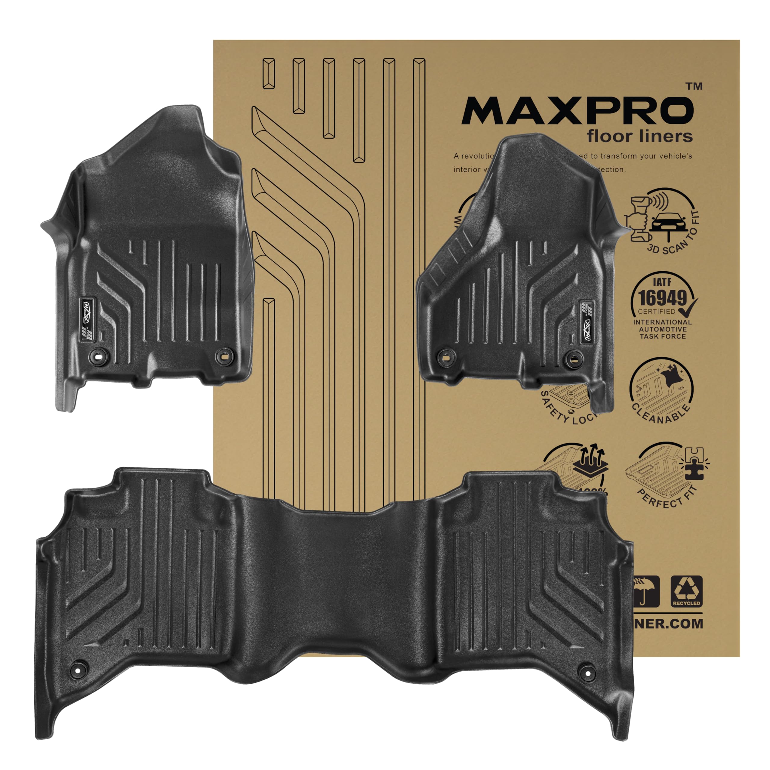 Amazon.com: MAXPRO Floor Liner Compatible with Dodge Ram 2500/3500 (2019-2024) Crew Cab, Limited ...