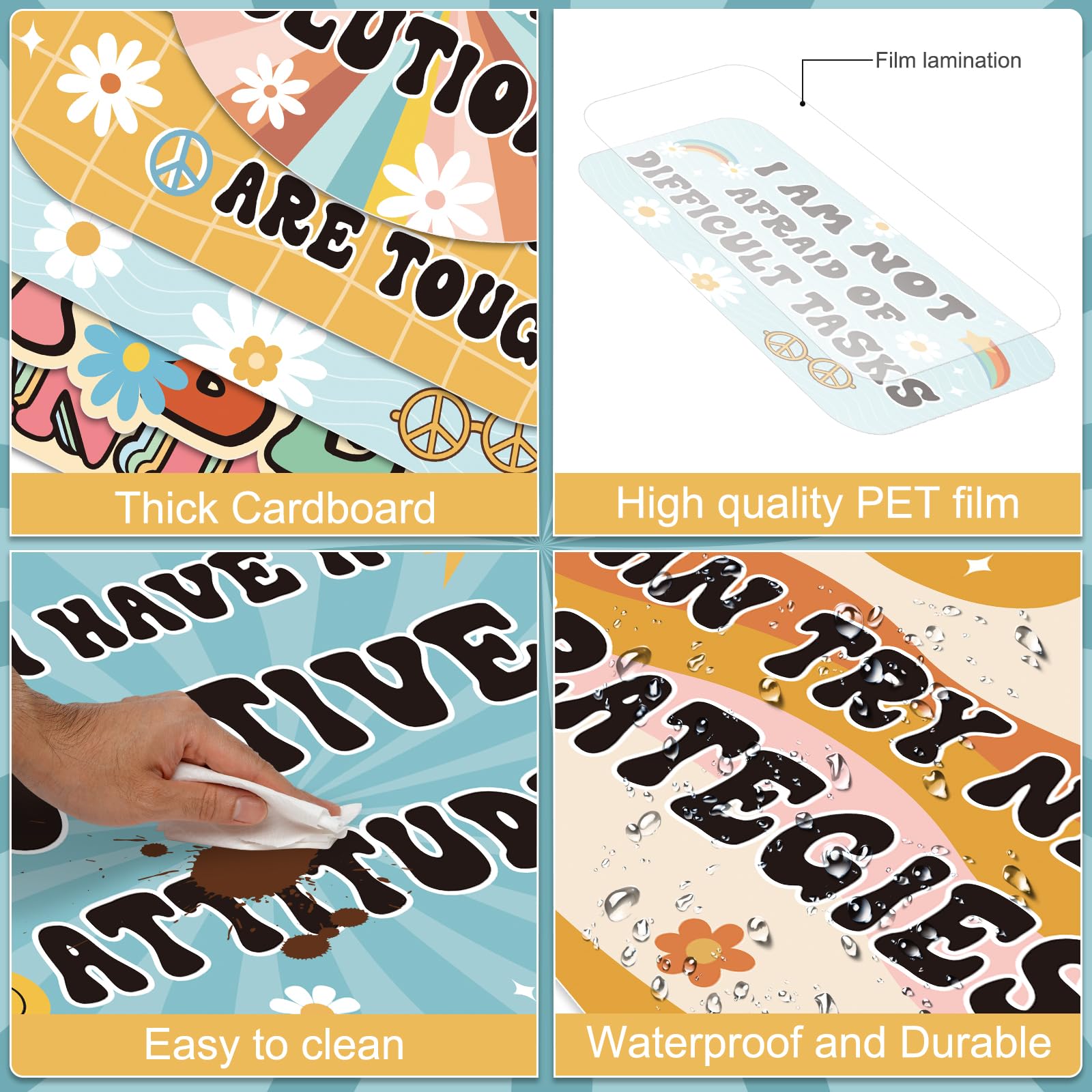 Snapklik.com : 29Pcs Retro Groovy Bulletin Board Classroom Decorations ...