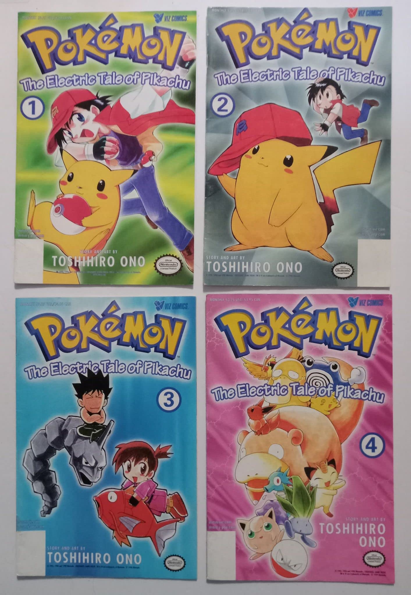 Pokemon: The Electric Tale of Pikachu #1, 2, 3 and 4: Toshihiro Ono ...