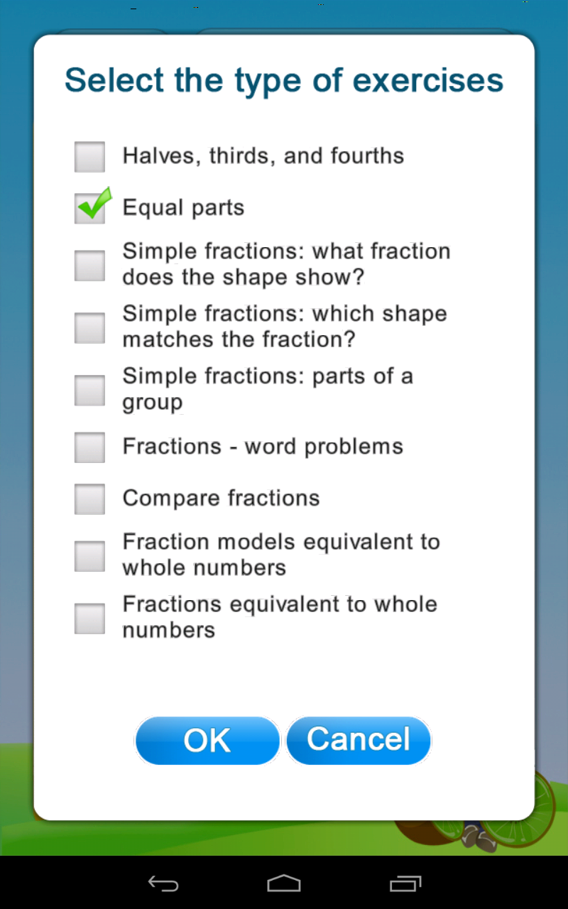Fraction for 1st grade - App on Amazon Appstore