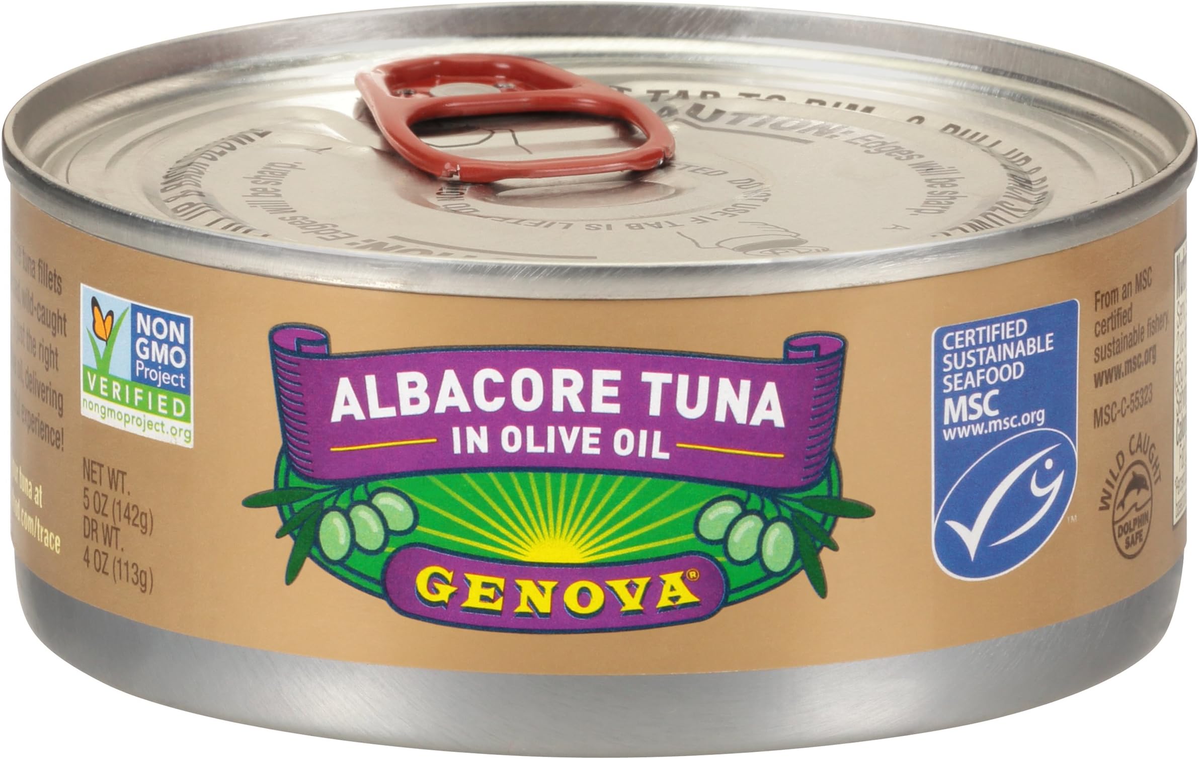 Amazon.com : Genova Premium Albacore Tuna in Olive Oil, 5 Ounce Can ...