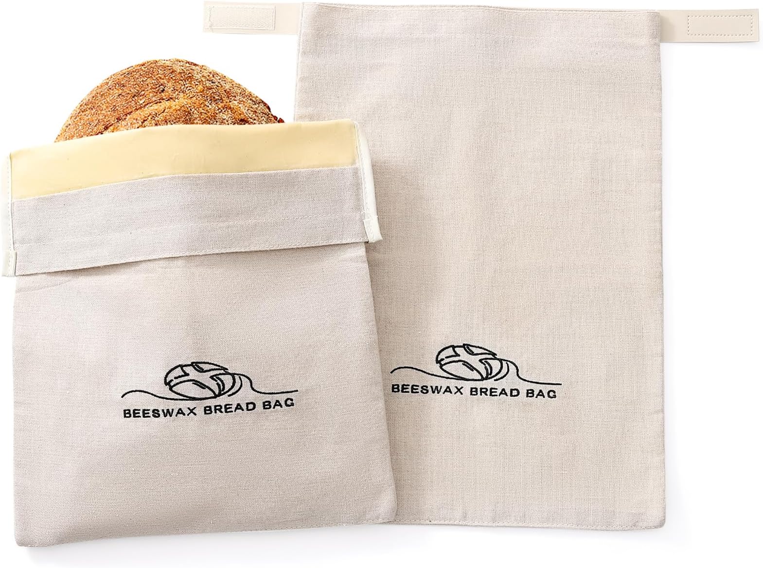 Amazon.com - Linen Bread Bags - 2-Pack 11 x 15" Special Art Design ...