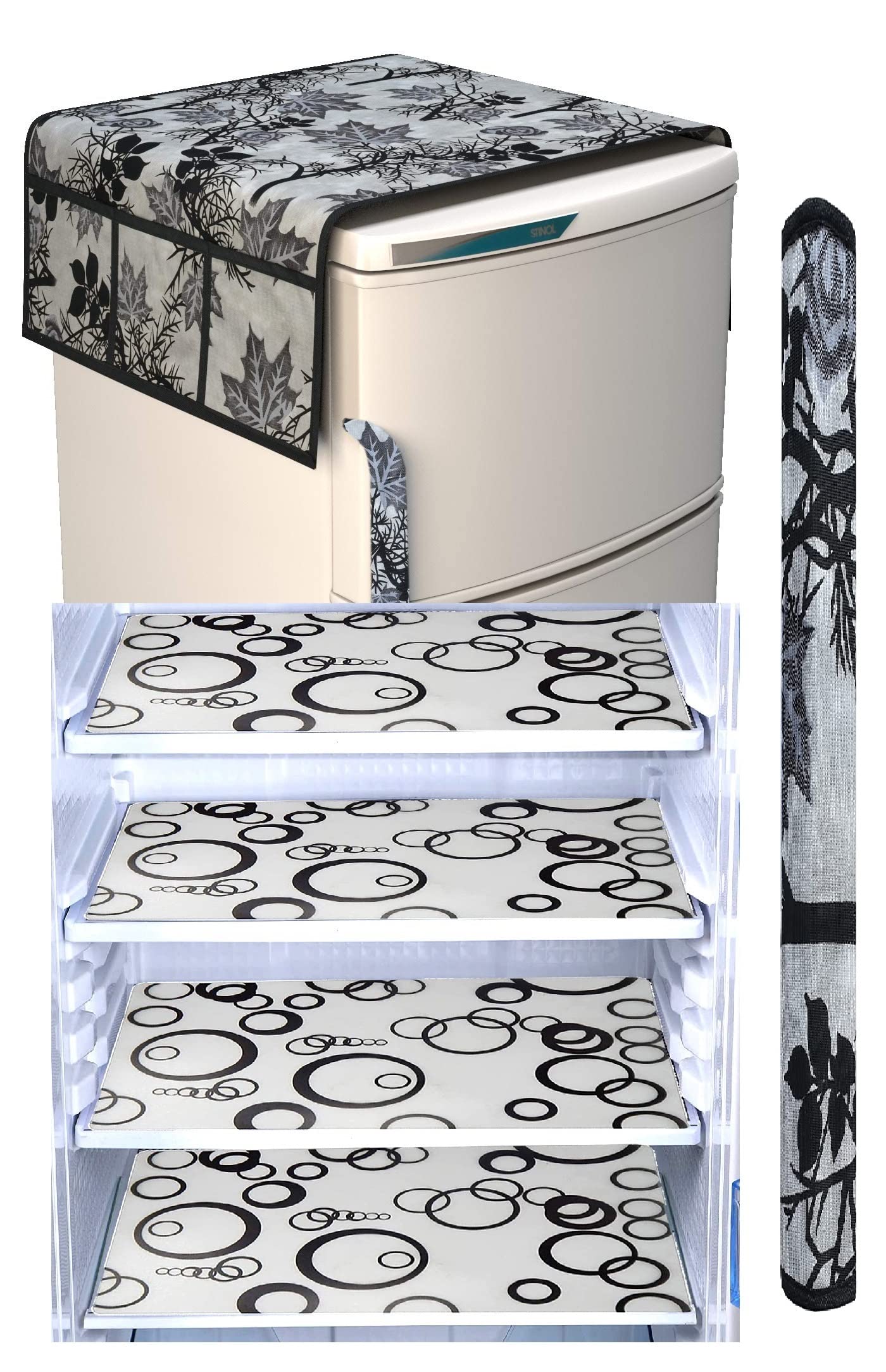 MEXICOT Combo of Exclusive Decorative 1 Fridge Top Cover, 1 Fridge ...