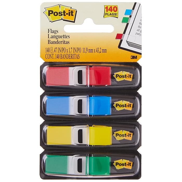 Buy Post-it Flags 683-4. 1/2 x 1.7 Classic colors, mark documents ...
