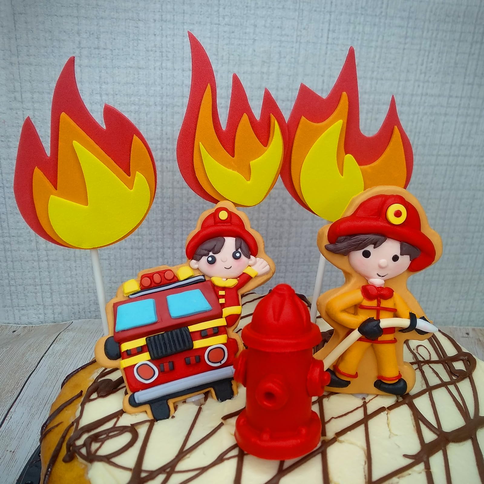 Wildland Firefighter Cake Topper Fireman Cake Topper Birthday | Cake