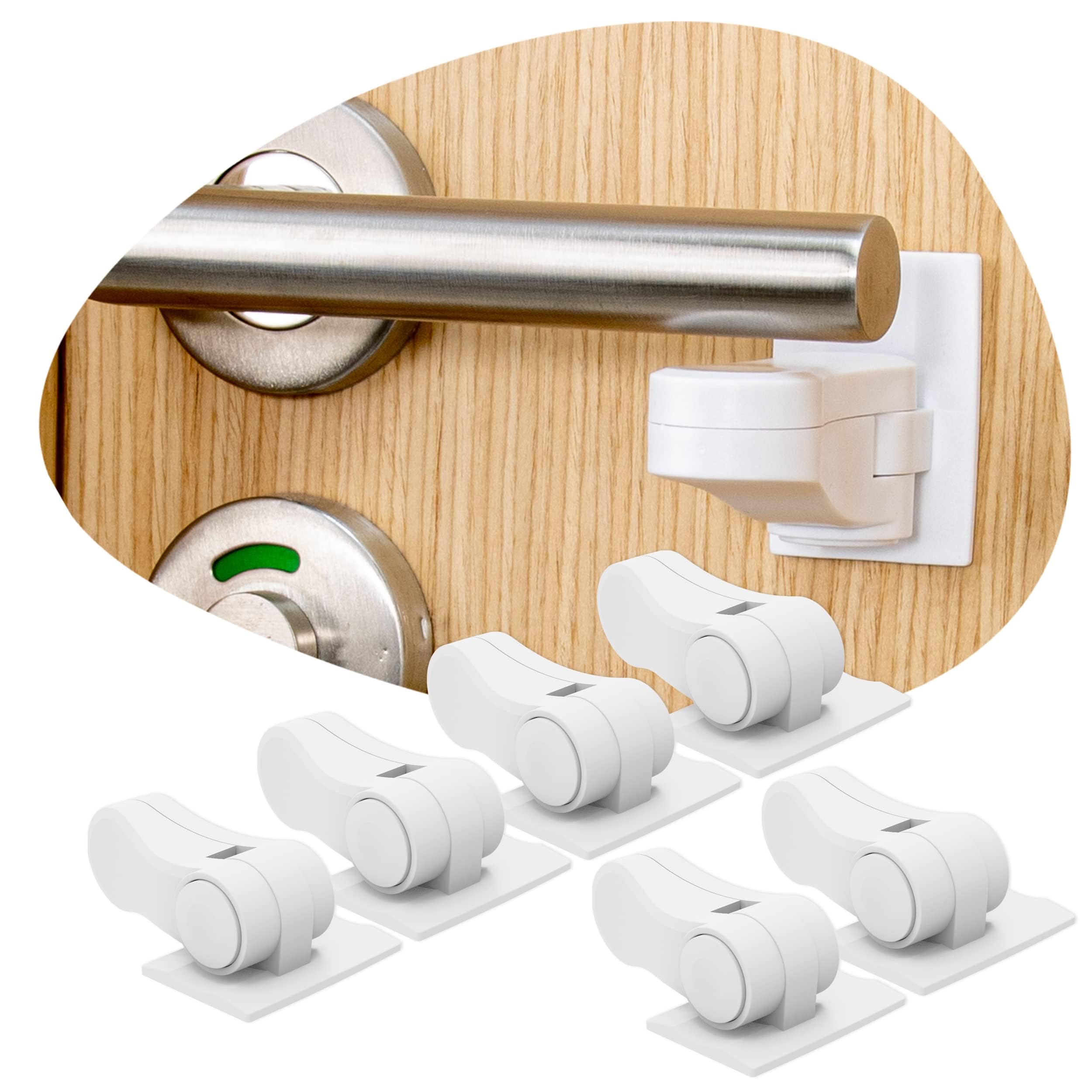 Amazon.com: 6-Pack Door Lever Lock for Child Safety - Baby Proofing ...