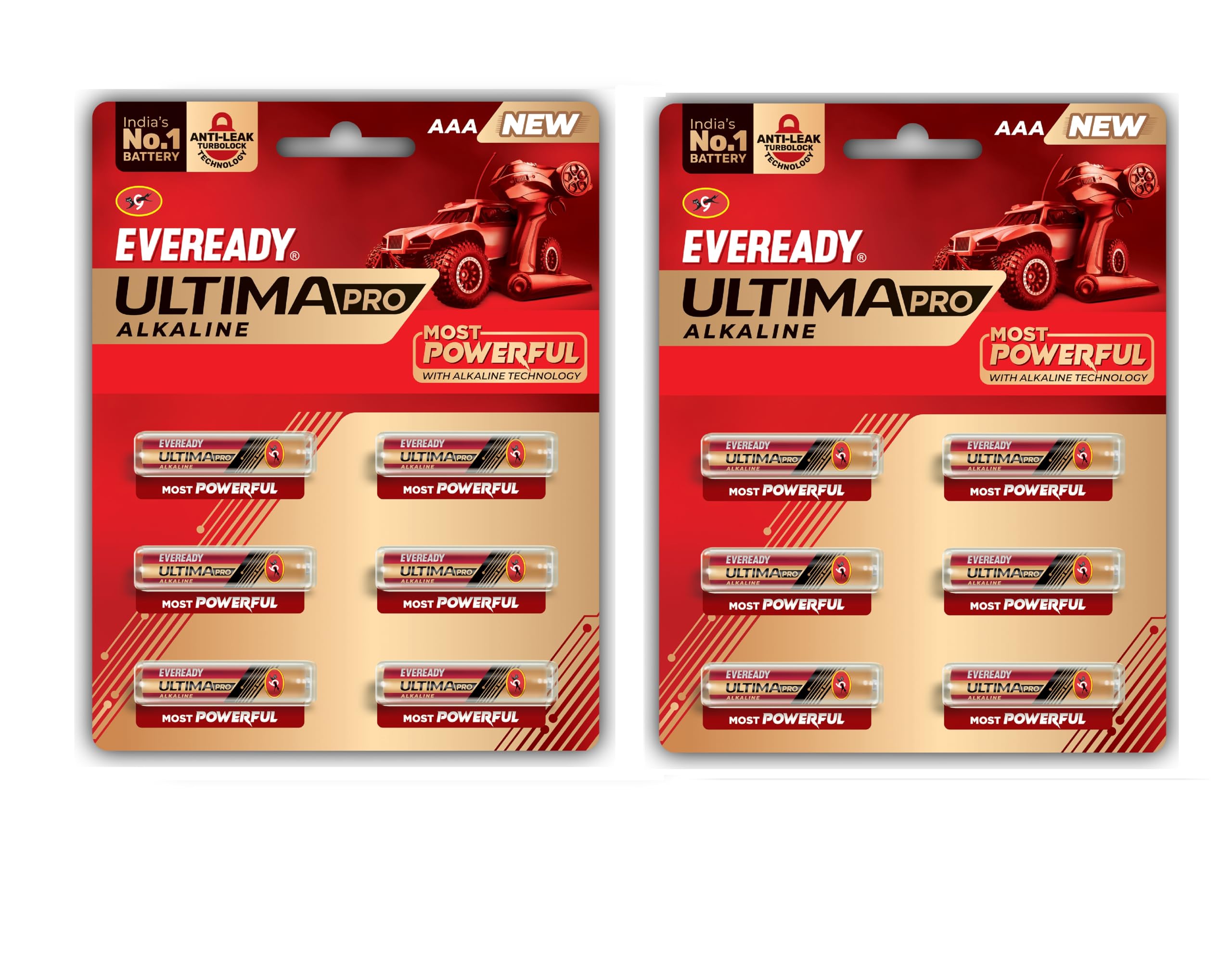 Eveready Ultima Pro Alkaline AAA Battery | Pack of 12 | 1.5 Volt | 800% ...