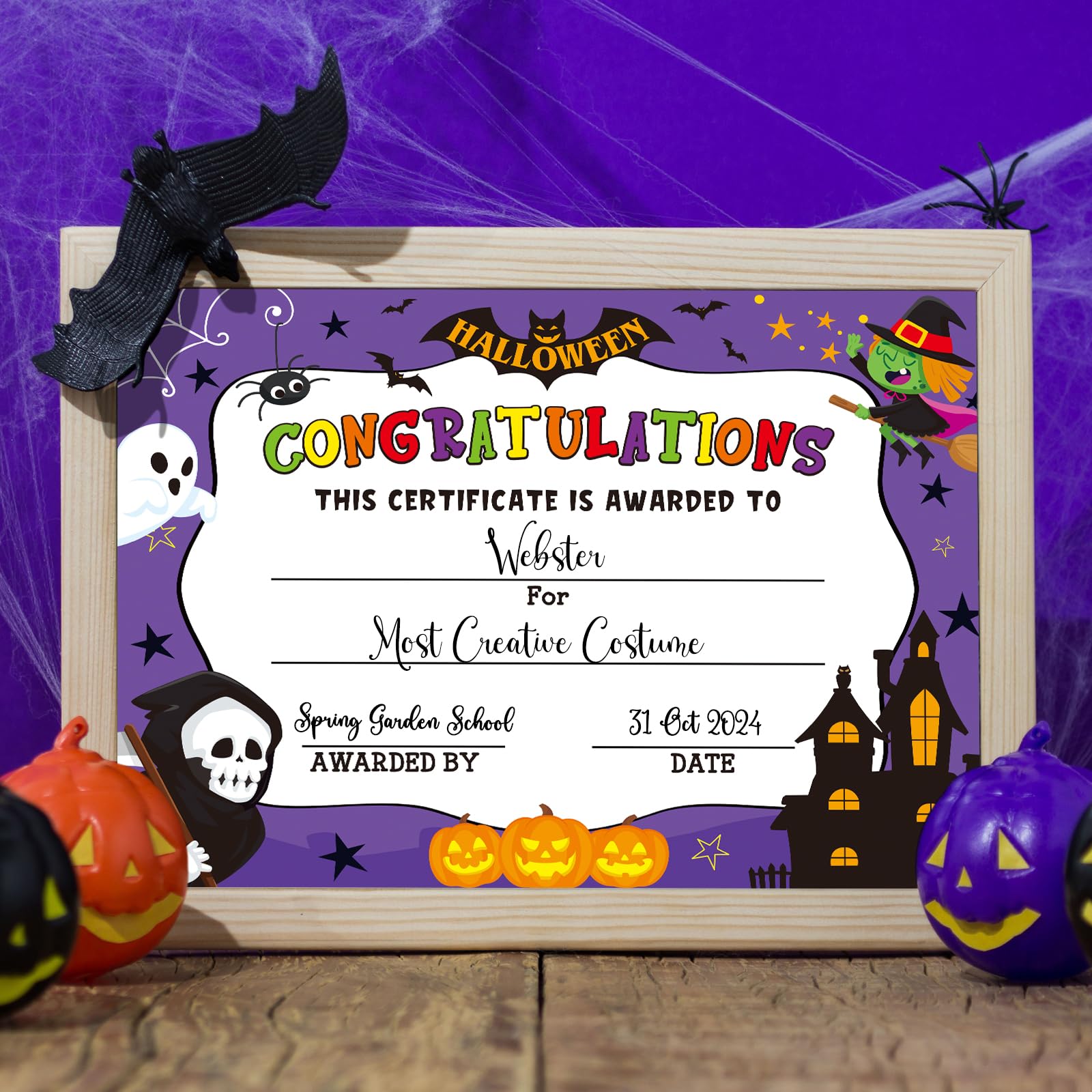 Halloween Certificate Templates Halloween Costume Award Certificates