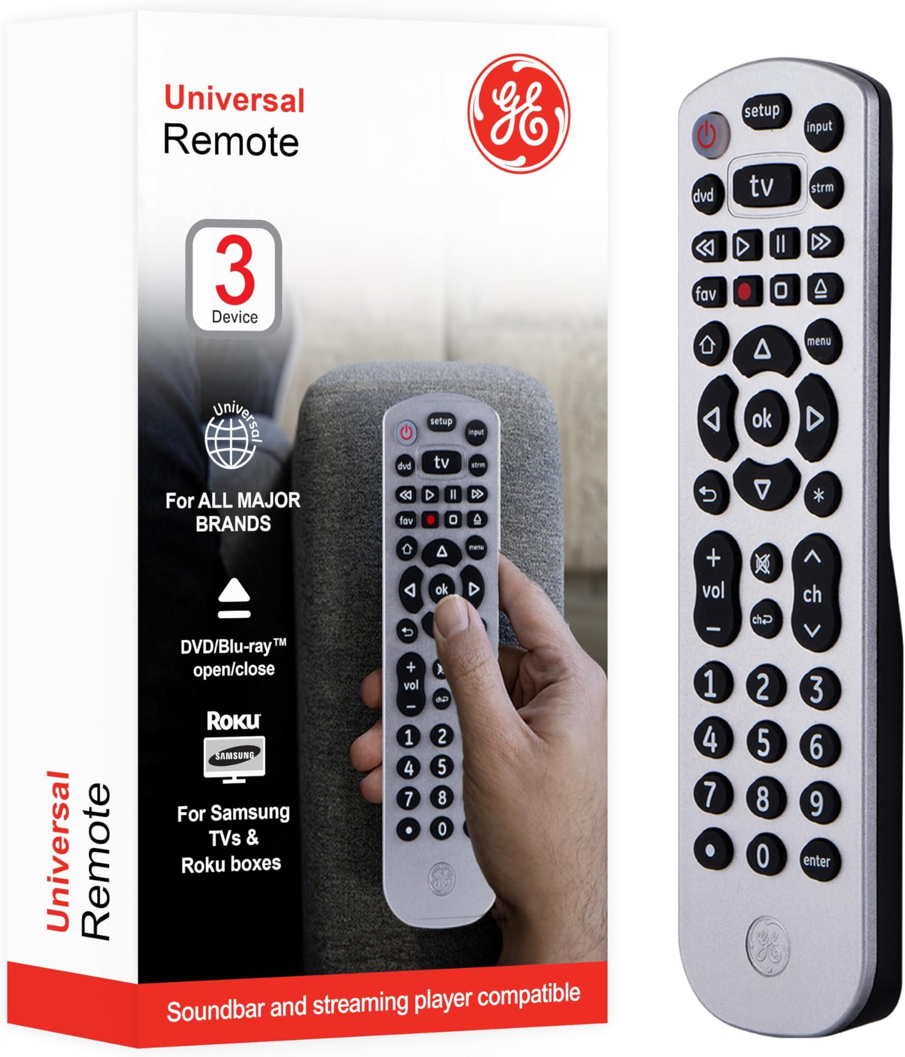 Amazon.com: GE Universal Remote Control for Samsung, Vizio, Lg, Sony ...