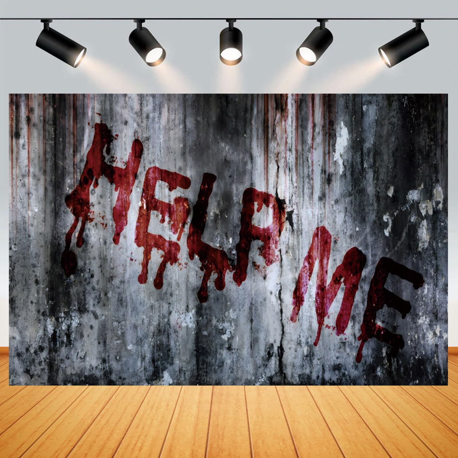 Amazon.com : Yeele 10x8ft Halloween Party Backdrop Bloody Help Me Scary ...