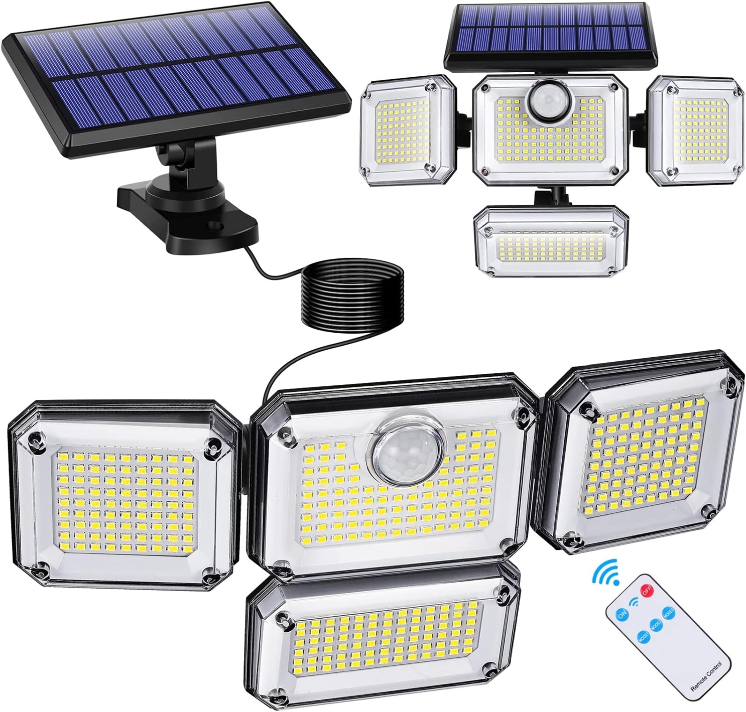 Led Solar Lights,333 LED Outdoor Motion Sensor Powerful Lamp Spotlight ...