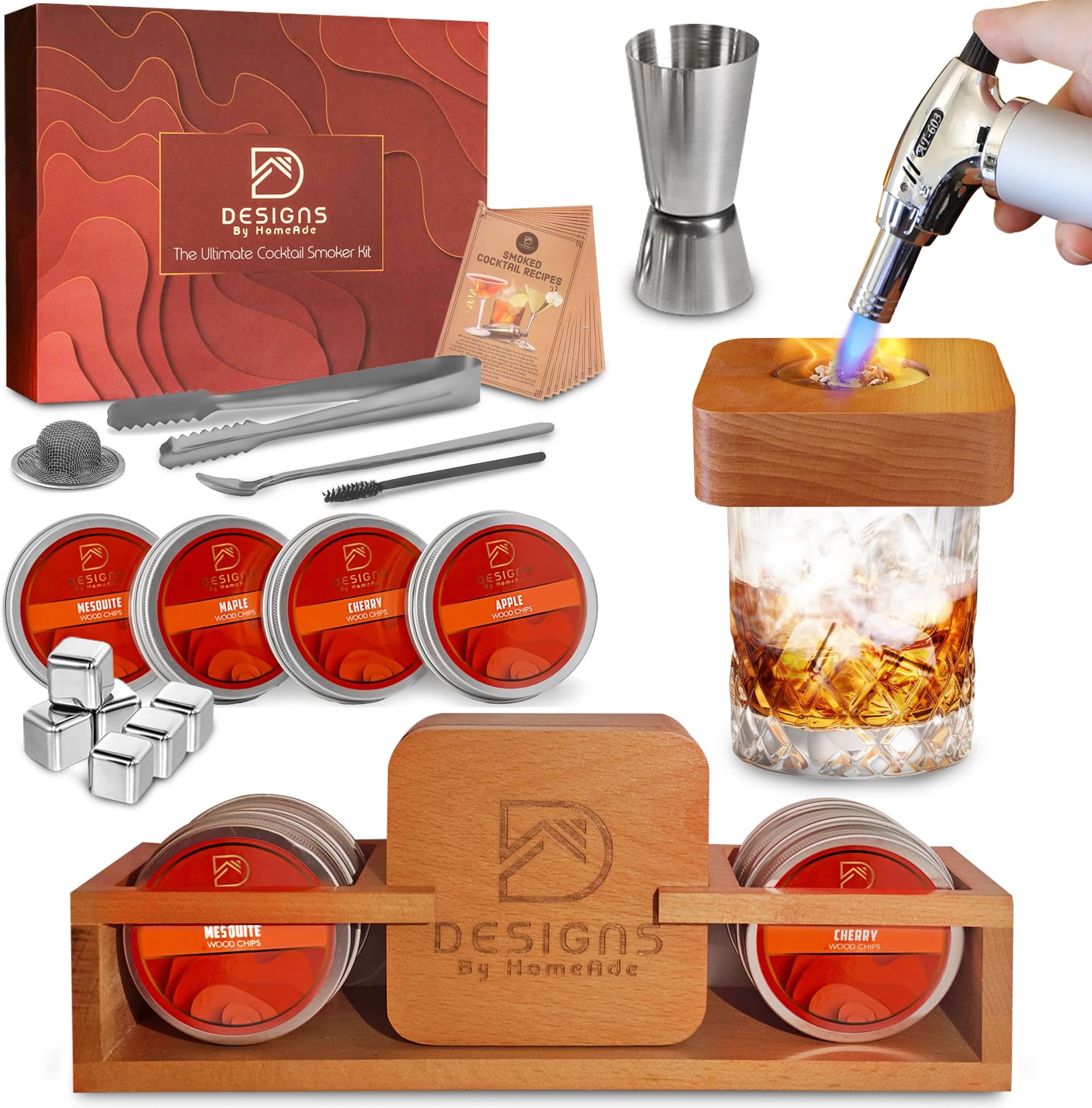 Amazon.com: Luxury Cocktail Smoker kit with Torch Old Fashioned Bourbon ...