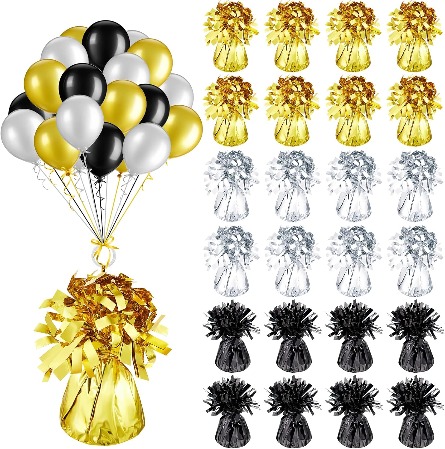 Amazon.com: 36 Pieces Metallic Balloon Weights Set Heavy Solid Balloon ...