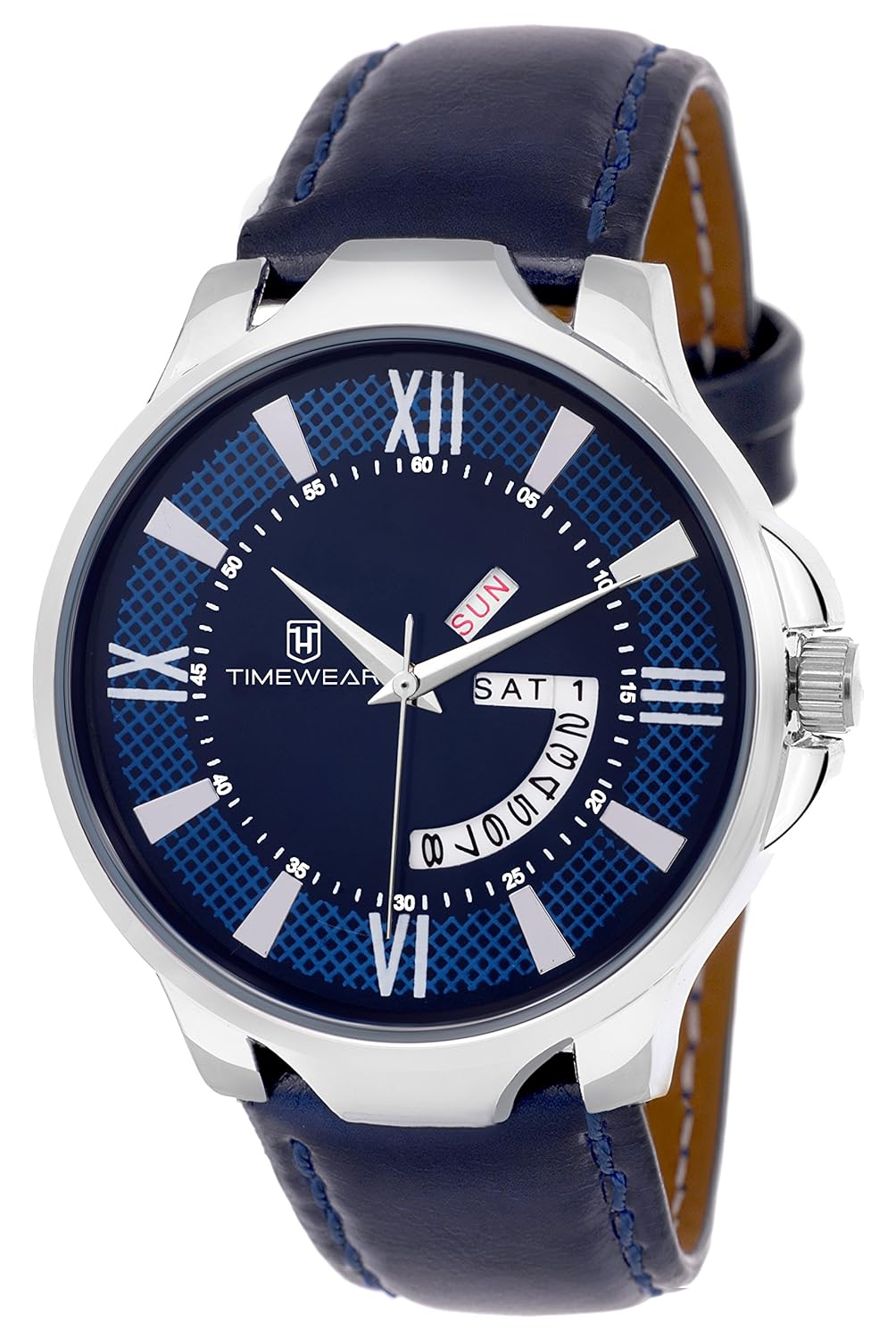 TIMEWEAR Analog Blue Dial Day and Date Watch for Men : Amazon.in: Fashion