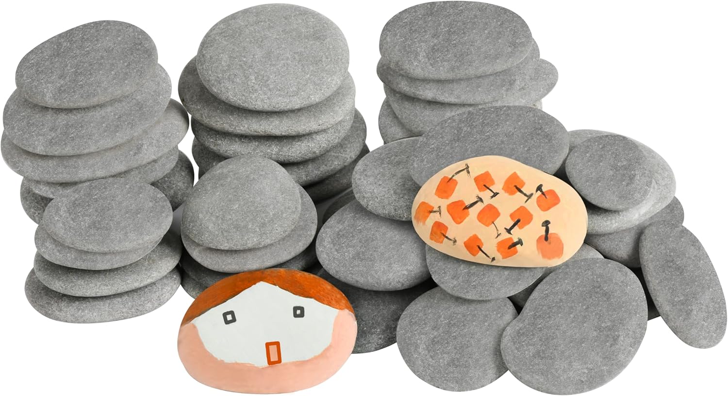 Amazon.com: Simetufy 45 Pcs Painting Rocks Bulk, 2"-3" River Rocks for ...