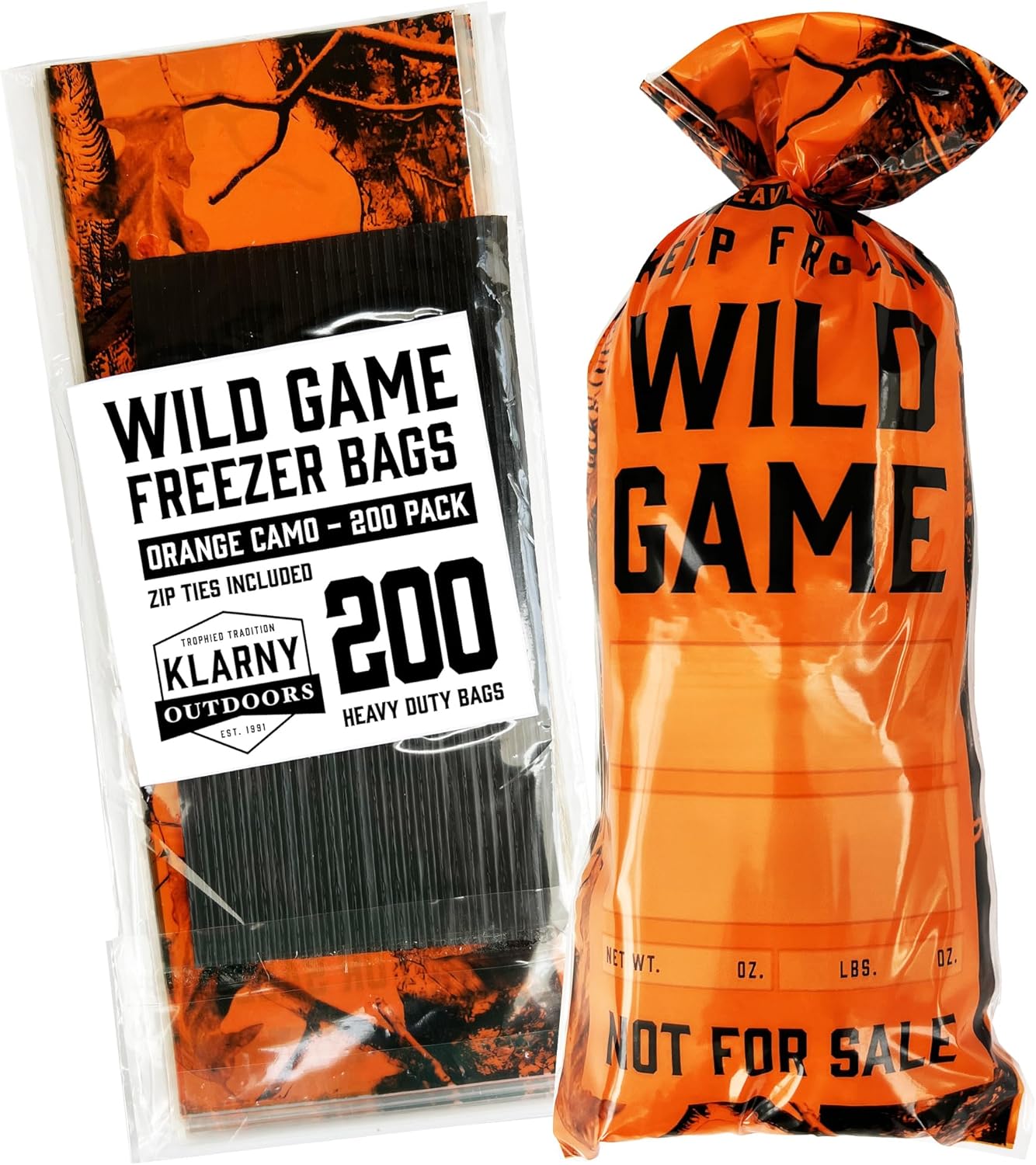 Amazon.com: Klarny Outdoors Wild Game Freezer Bags for Ground Meat or ...