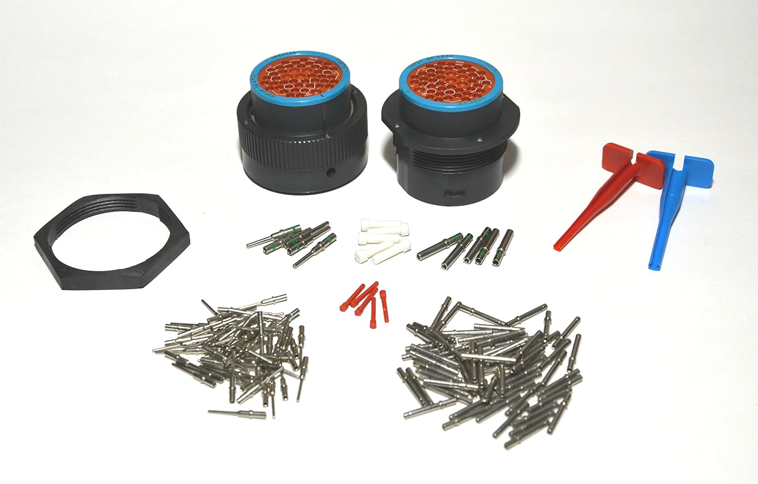 Amazon.com: Deutsch HDP20 Bulkhead 47-pin Connector kit, 14, 20 AWG ...