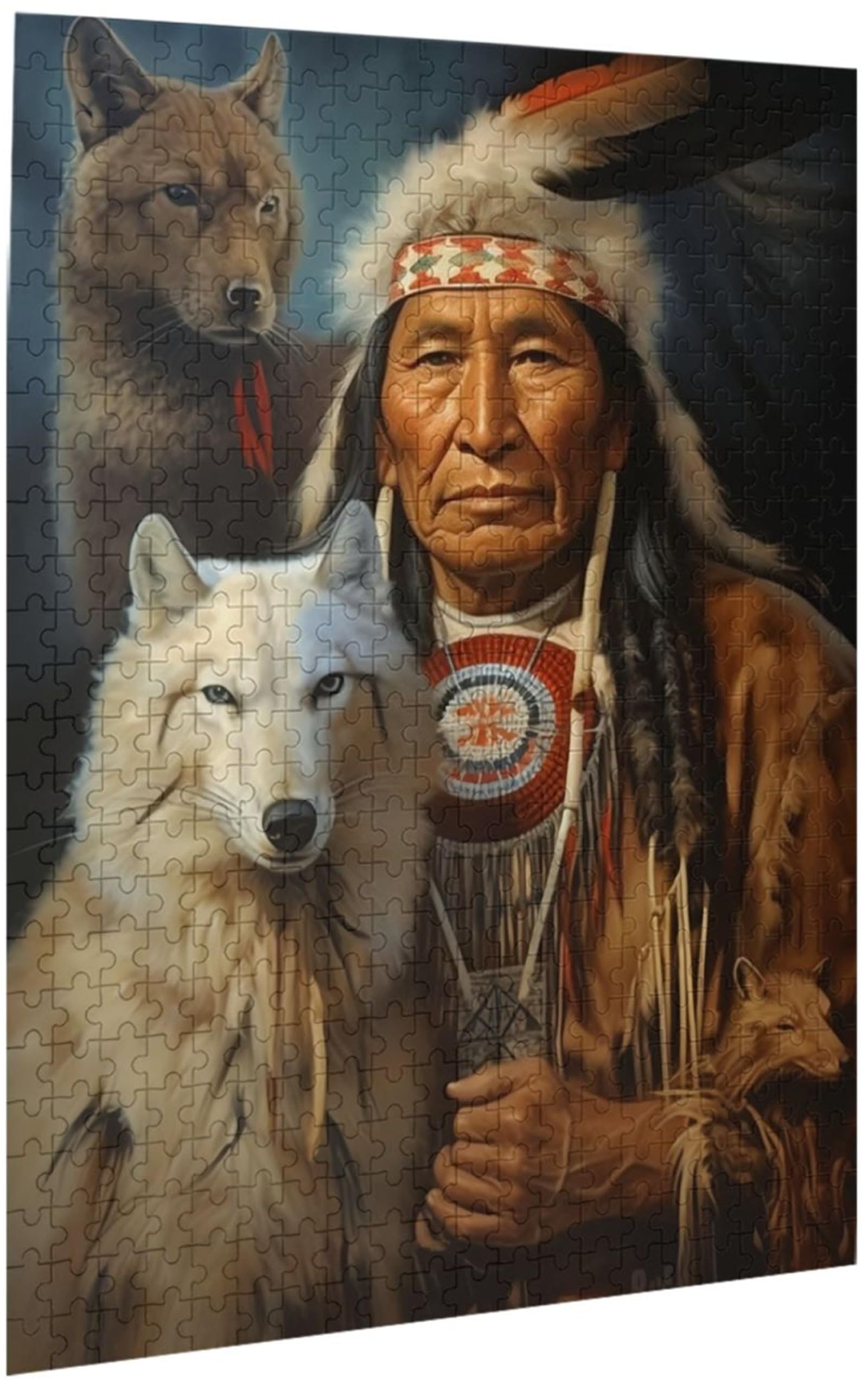 Amazon.com: Puzzles for adults 500 pieces jigsaw puzzles Sitting Wolf ...