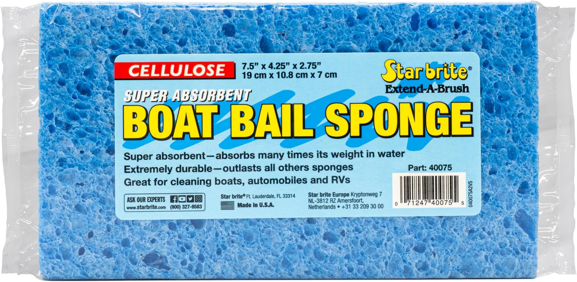 Amazon.com: STAR BRITE Microfiber Sponge – Reggae Blue, Dual-Sided ...