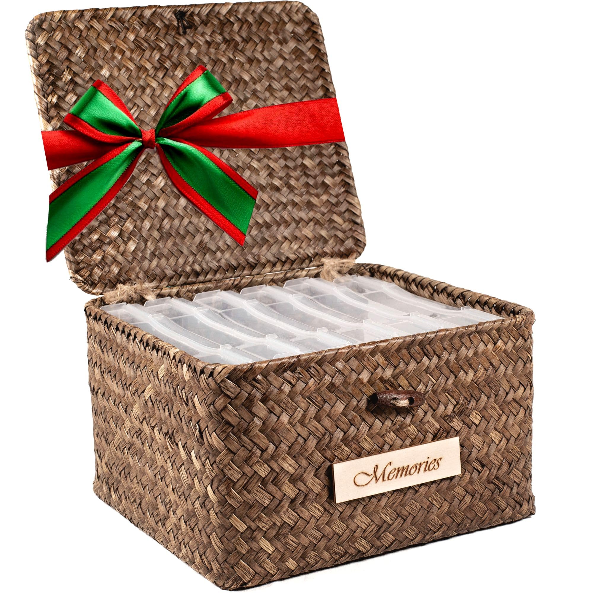 Amazon.com: Photo Storage Box 4x6 - Inner 6 Plastic Photo Case Keeper ...