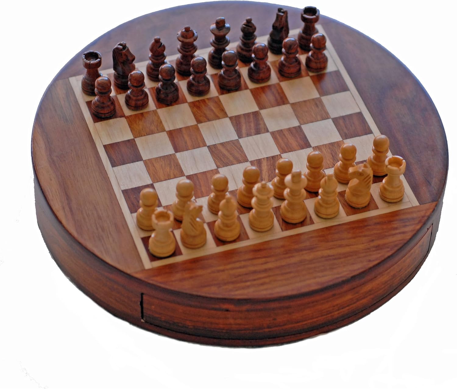 Amazon.co.jp: WE Games Wood Magnetic Round Chess Set -7 inches : Toys ...