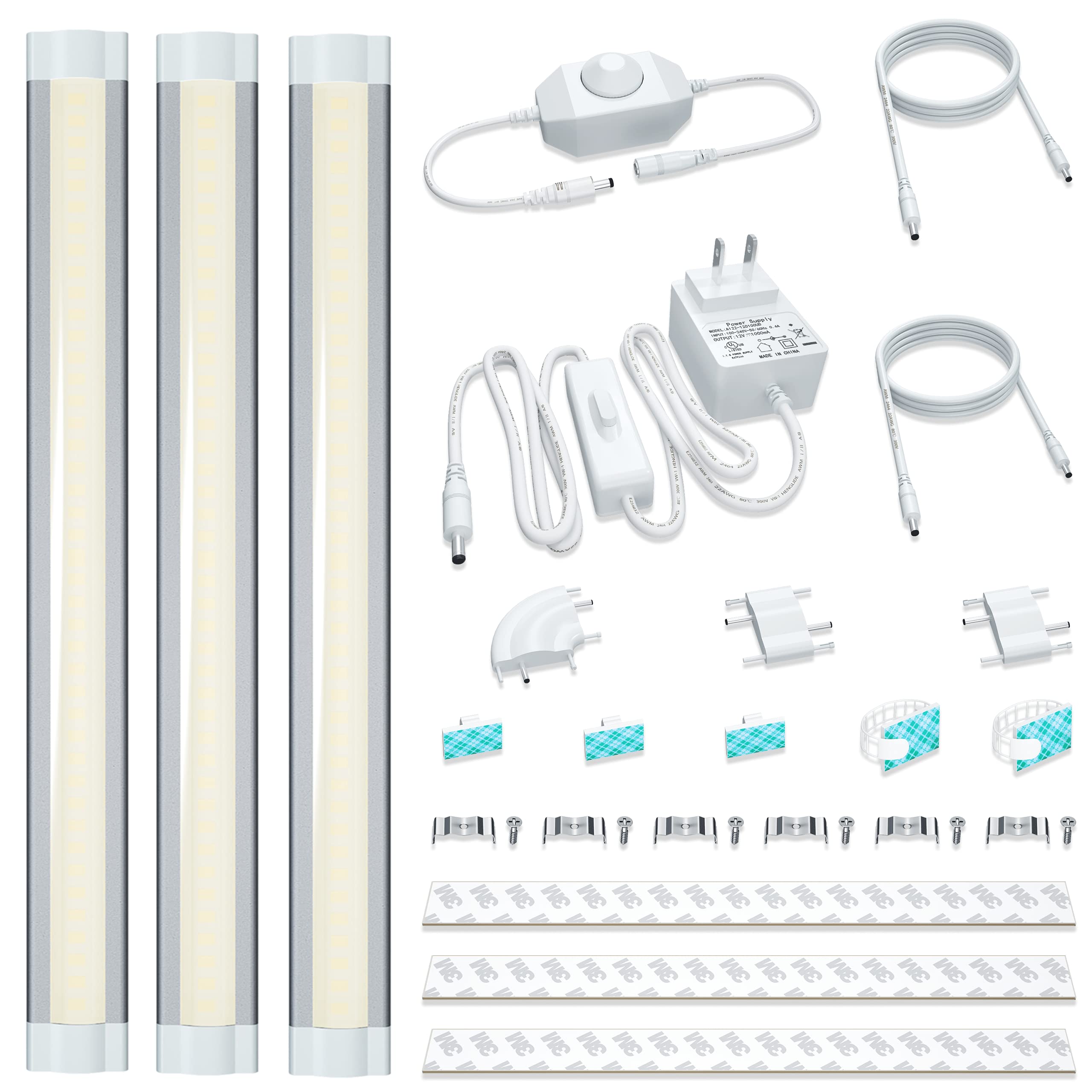 Under Cabinet Lighting Plug in LED Light Bars Undermount for Display ...