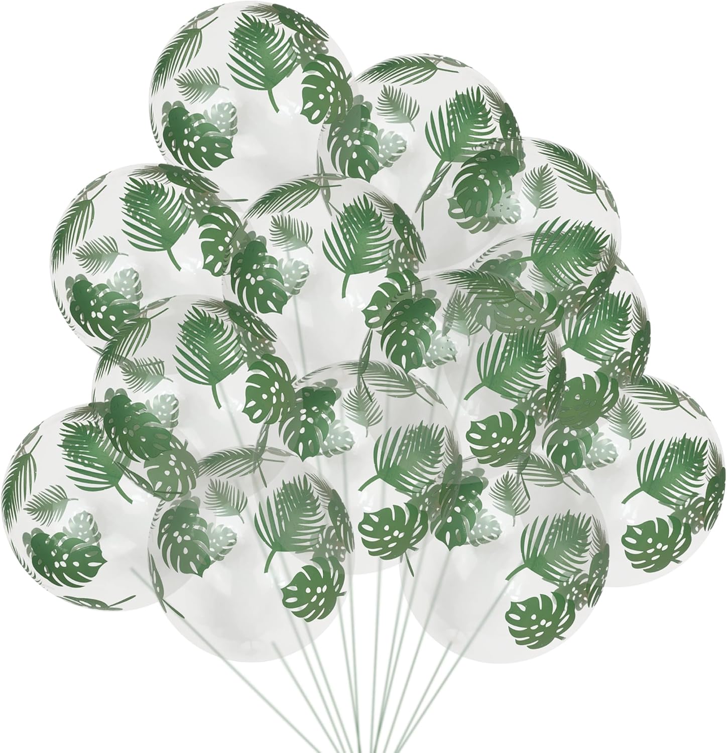 Amazon.com: 24 Pieces Palm Leaves Latex Balloons,12 inch Hawaiian Party ...