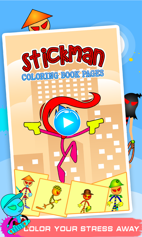 Stickman Hero Coloring Book Pages Draw and Paint:Amazon.co.uk:Appstore ...
