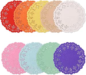Amazon.com: Small Round Paper Doilies, 180 Pcs 3.5 Inch Colored Lace ...